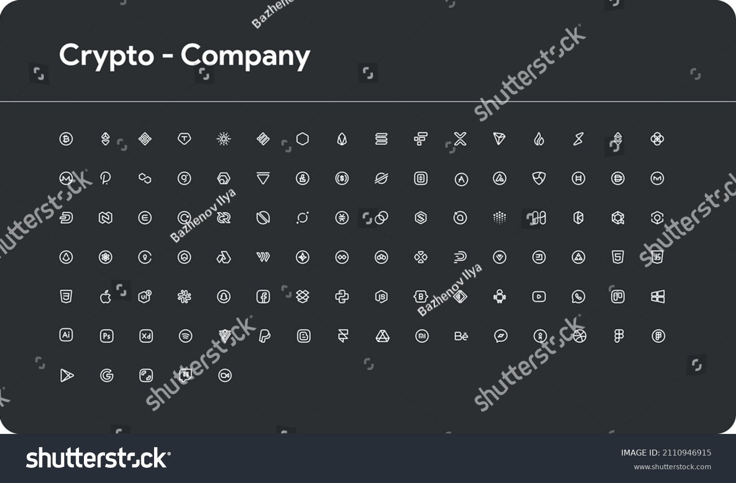 Crypto Set Linear Icons Stock Vector (Royalty Free) 2110946915 ... Crypto Set Linear Icons Stock Vector (Royalty Free) 2110946915 ...