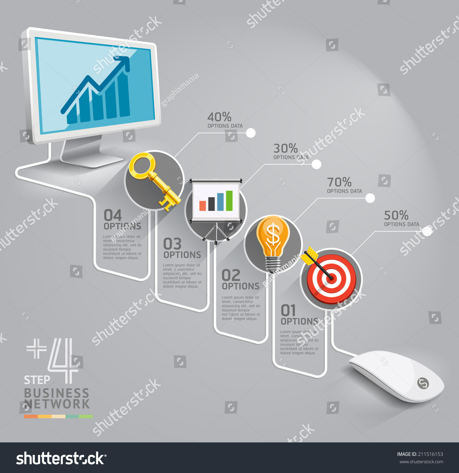 Business Computer Network Can Be Used Stock Vector (royalty Free