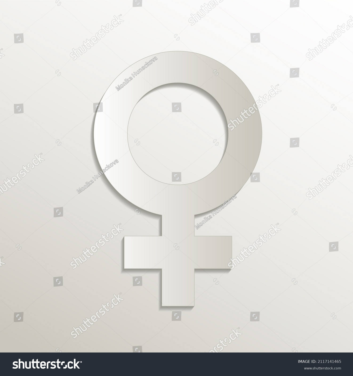 Female Sex Symbol Icon Card Paper ภาพประกอบสต็อก 2117141465 Shutterstock
