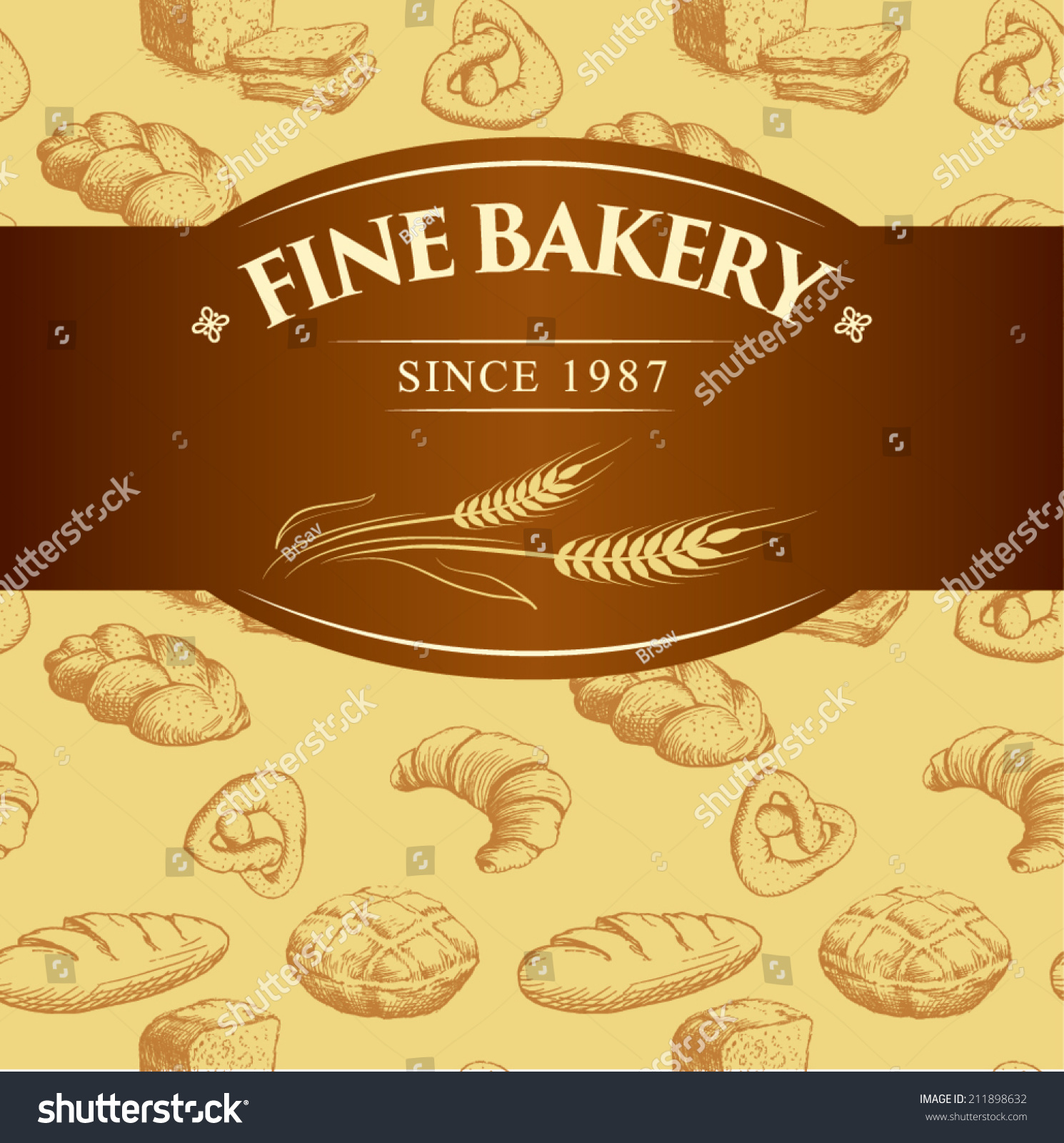 Bakery Bread Seamless Background Pattern Labels Stock Vector (Royalty ... Bakery Bread Seamless Background Pattern Labels Stock Vector (Royalty ...
