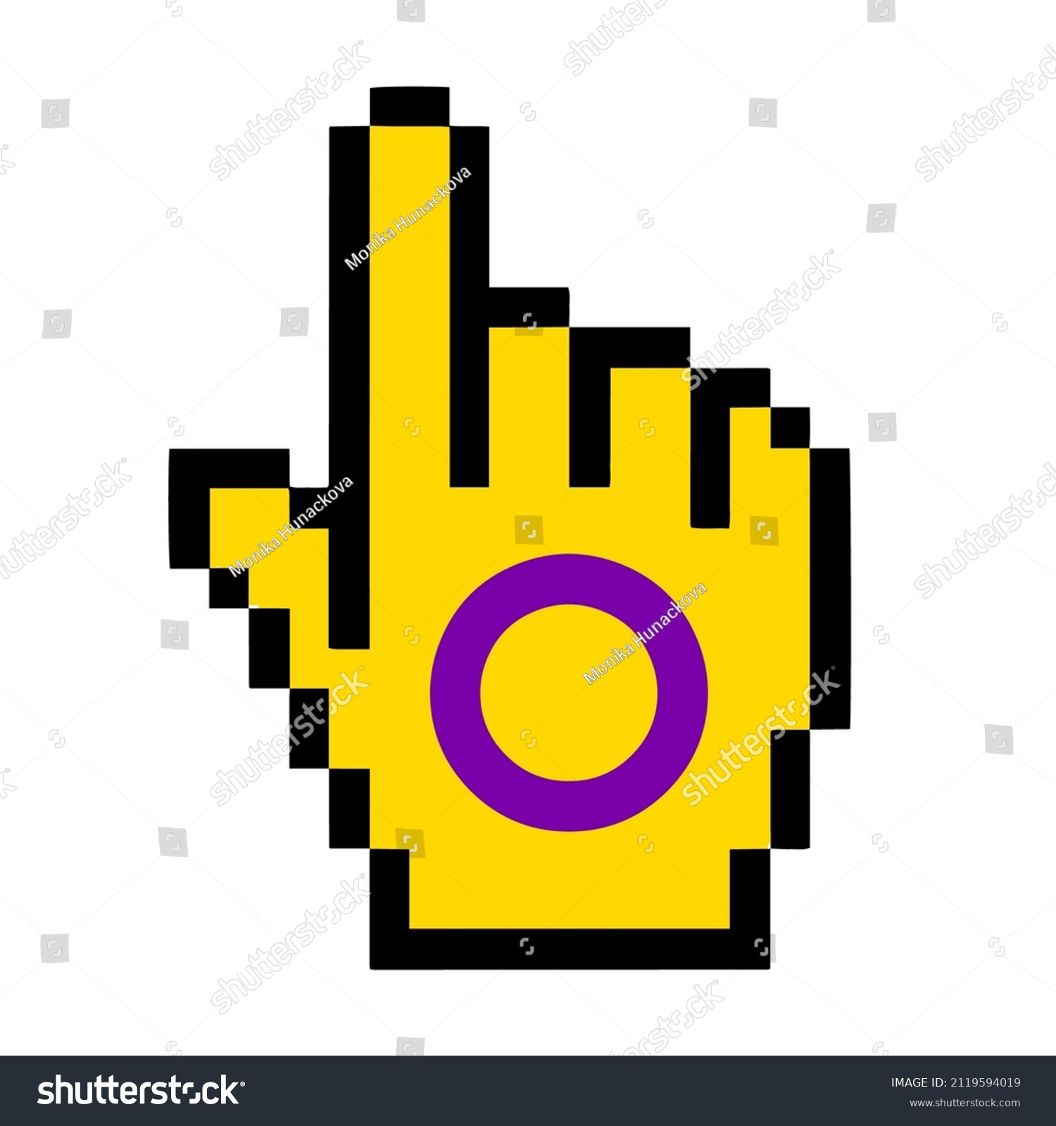 Intersex Sex Symbol Icon Hand Pointer Stock Vector Royalty Free