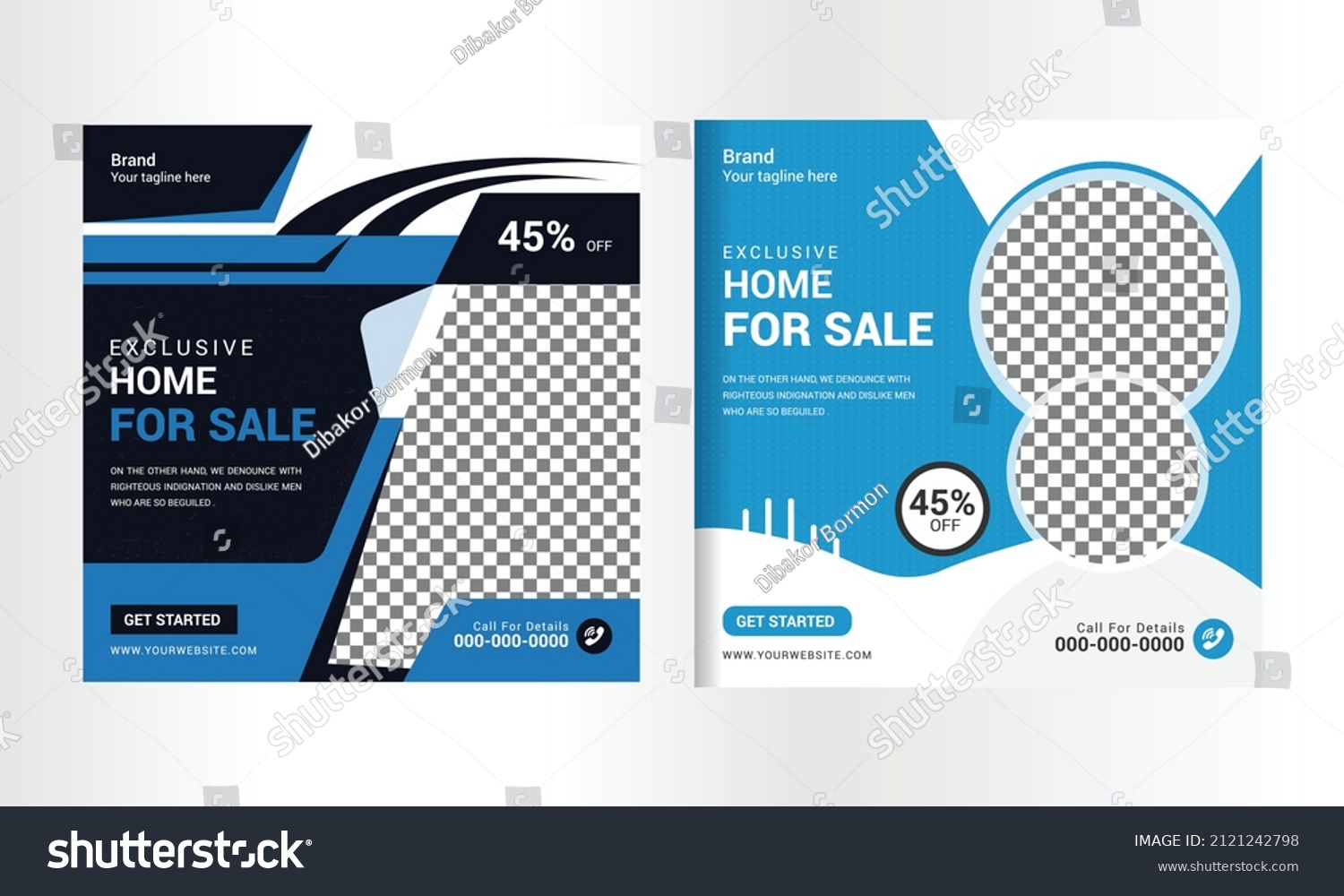 Real Estate Social Banner Design Template Stock Vector (Royalty Free ... Real Estate Social Banner Design Template Stock Vector (Royalty Free ...