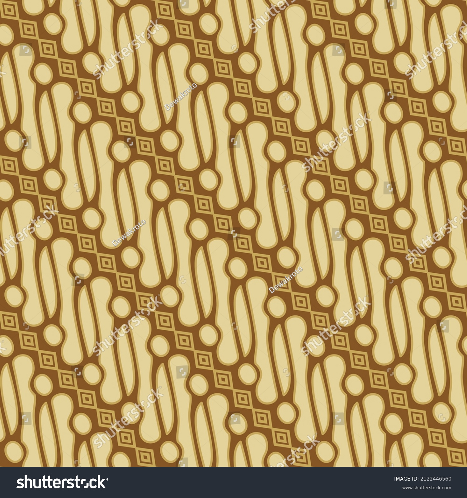 Traditional Javanese Batik Parang Pattern Version Stock Vector (Royalty ...