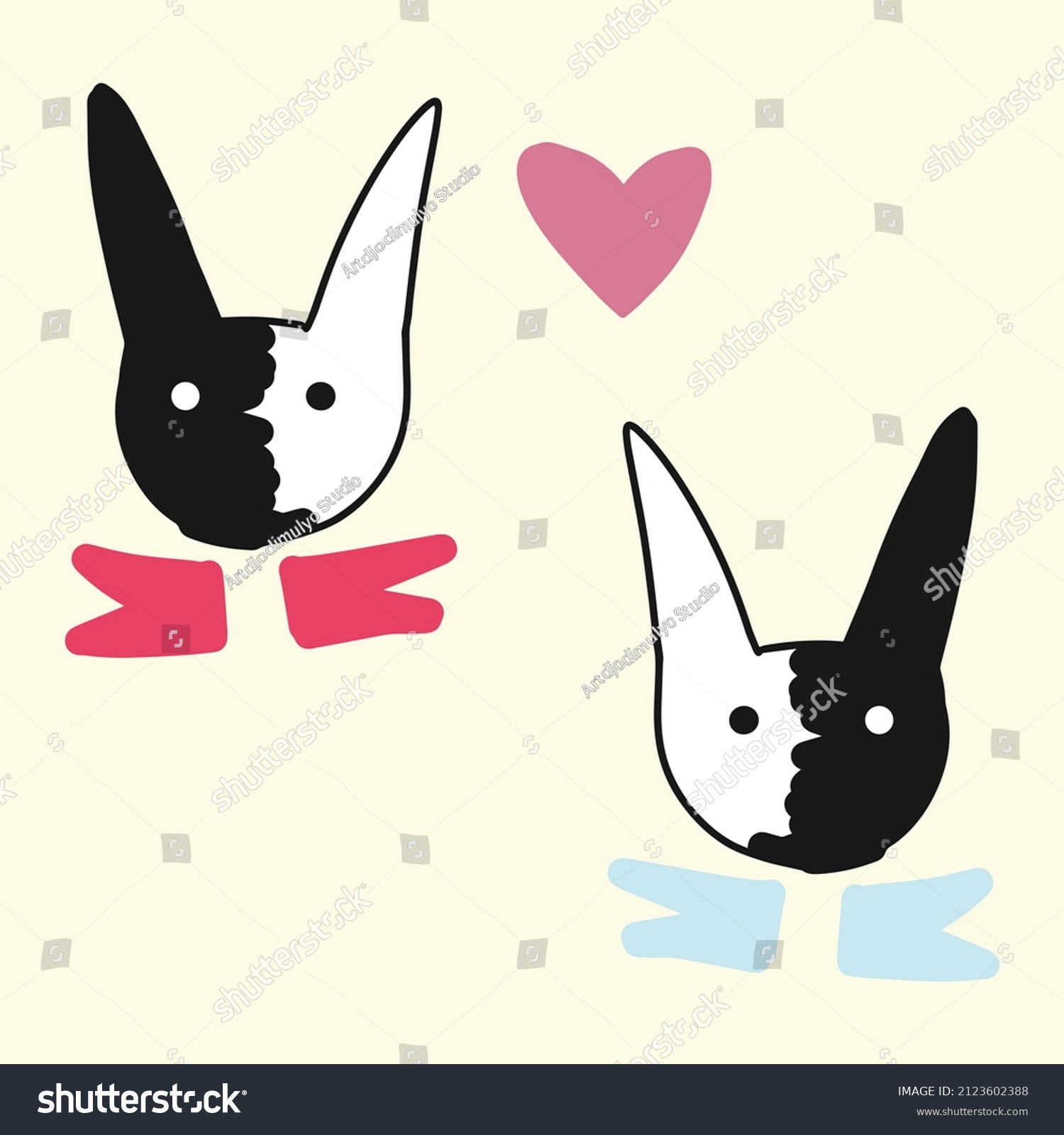 Hand Drawn Cute Bunny Illustration Stock Vector Royalty Free