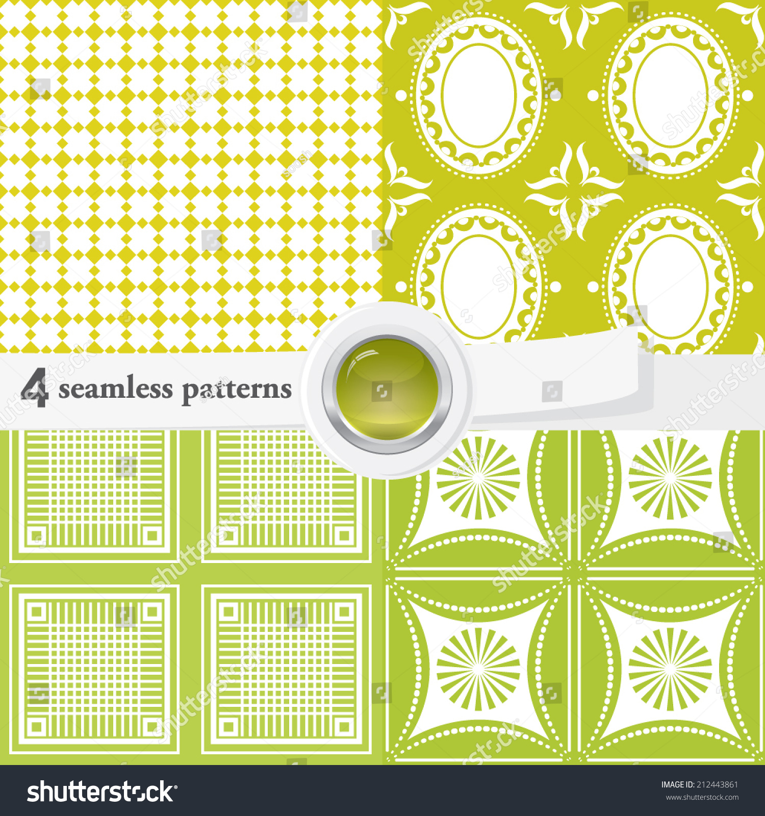 Vector Illustration Set Continuous Patterns Backgroundsswatches Stock ...