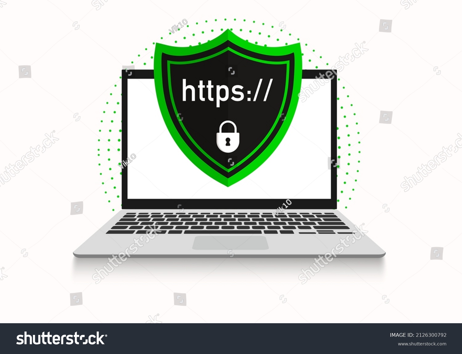 Los protocolos http y https de: vector de stock (libre de regalías ...