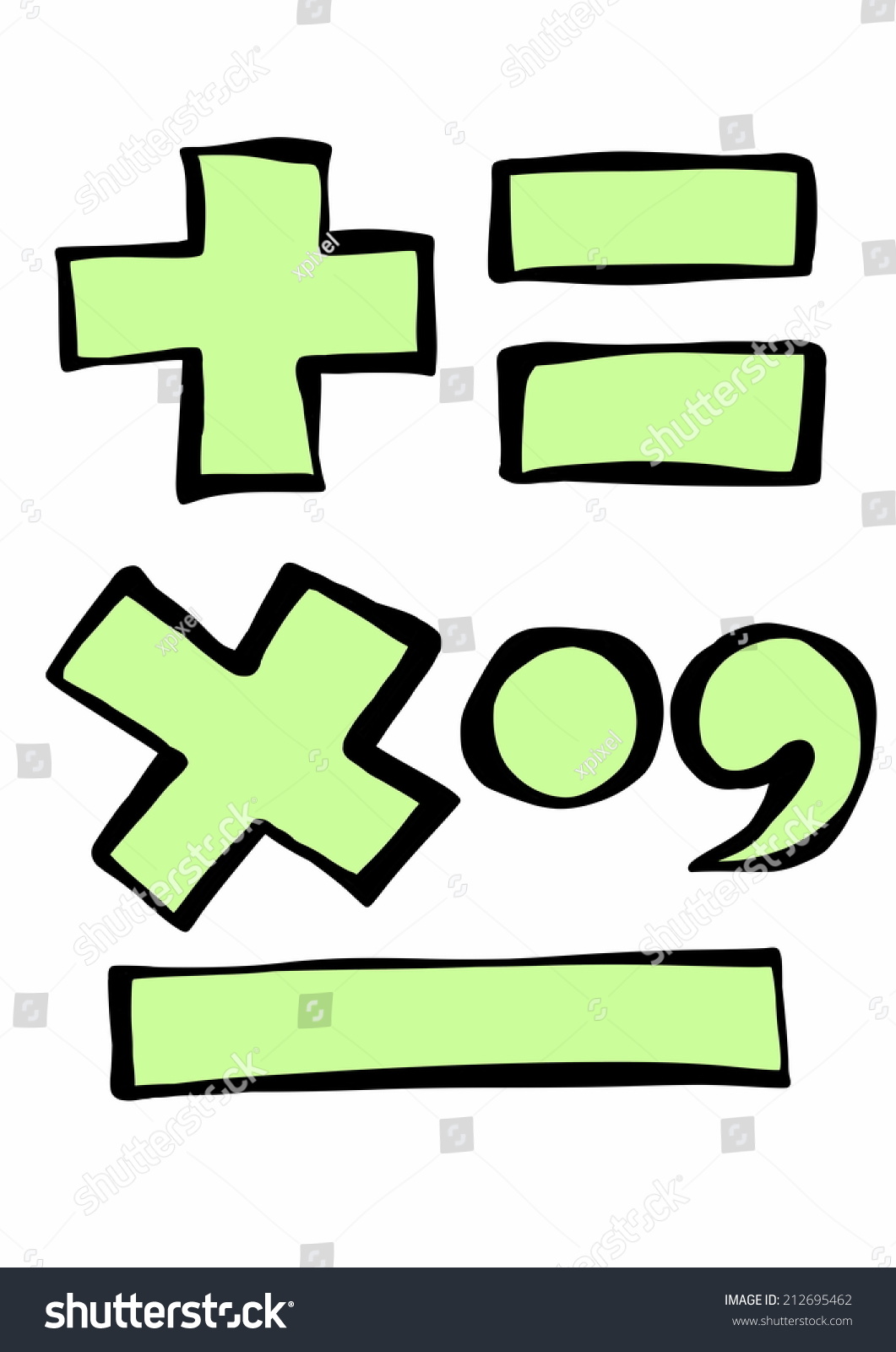 Doodle Mathematical Operation Signs Stock Illustration 212695462 ... Doodle Mathematical Operation Signs Stock Illustration 212695462 ...