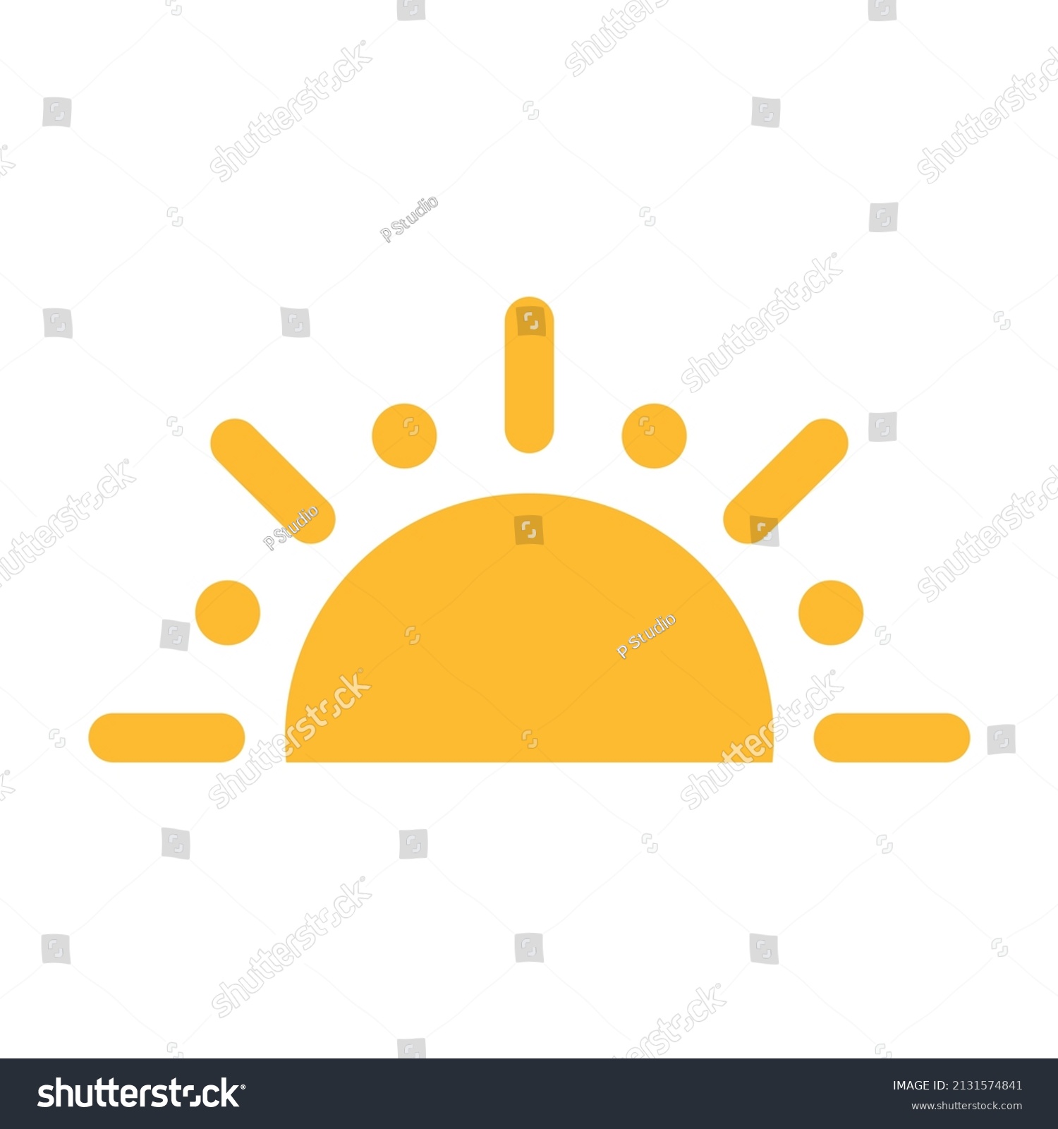 Half Sun Setting Downwards Icon Vector Stock Vector (Royalty Free ... Half Sun Setting Downwards Icon Vector Stock Vector (Royalty Free ...