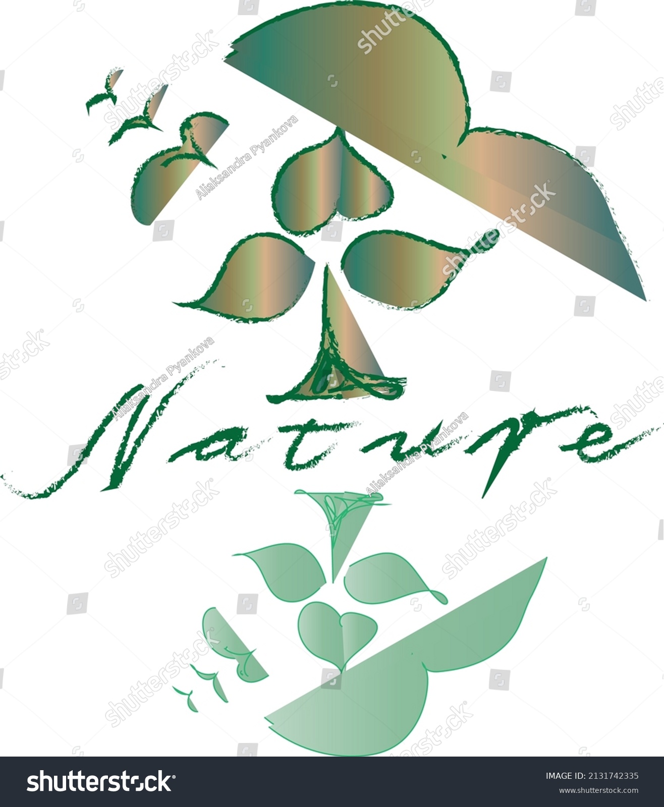 Vector Image Tree Flying Birds Symbolizing Stock Vector Royalty Free 2131742335 Shutterstock