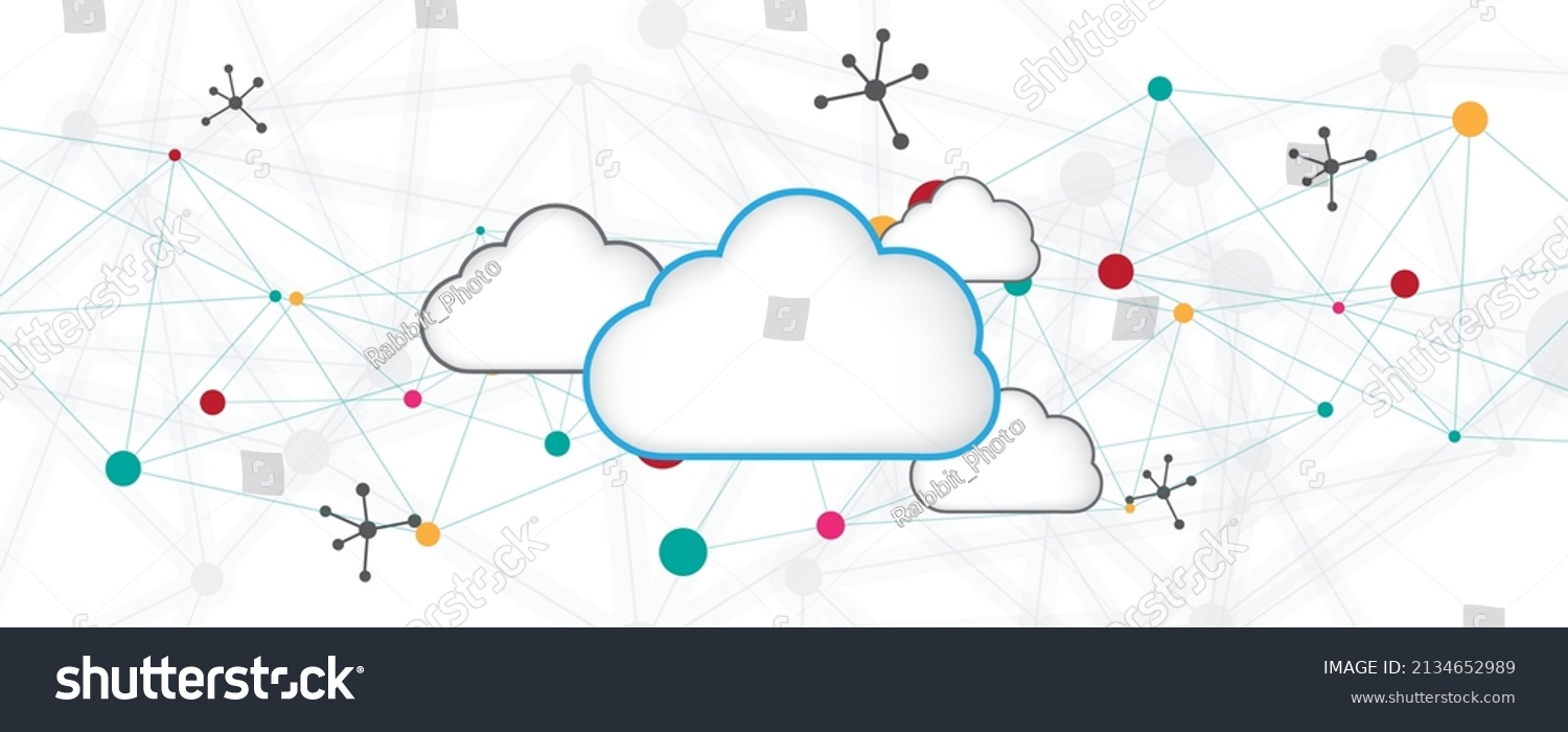Cloud Computing Storage Technology Background Cloud Stock Vector (Royalty Free) 2134652989 ...