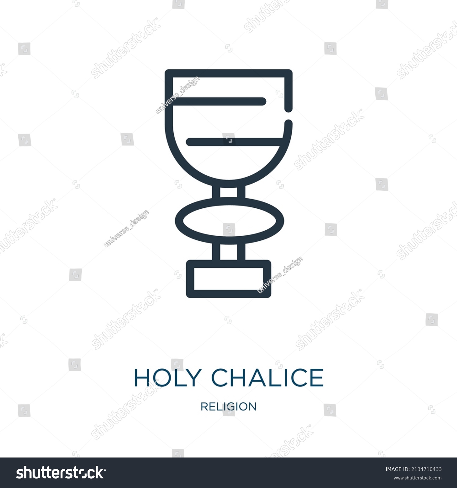 Holy Chalice Thin Line Icon Communion Stock Vector (Royalty Free ... Holy Chalice Thin Line Icon Communion Stock Vector (Royalty Free ...