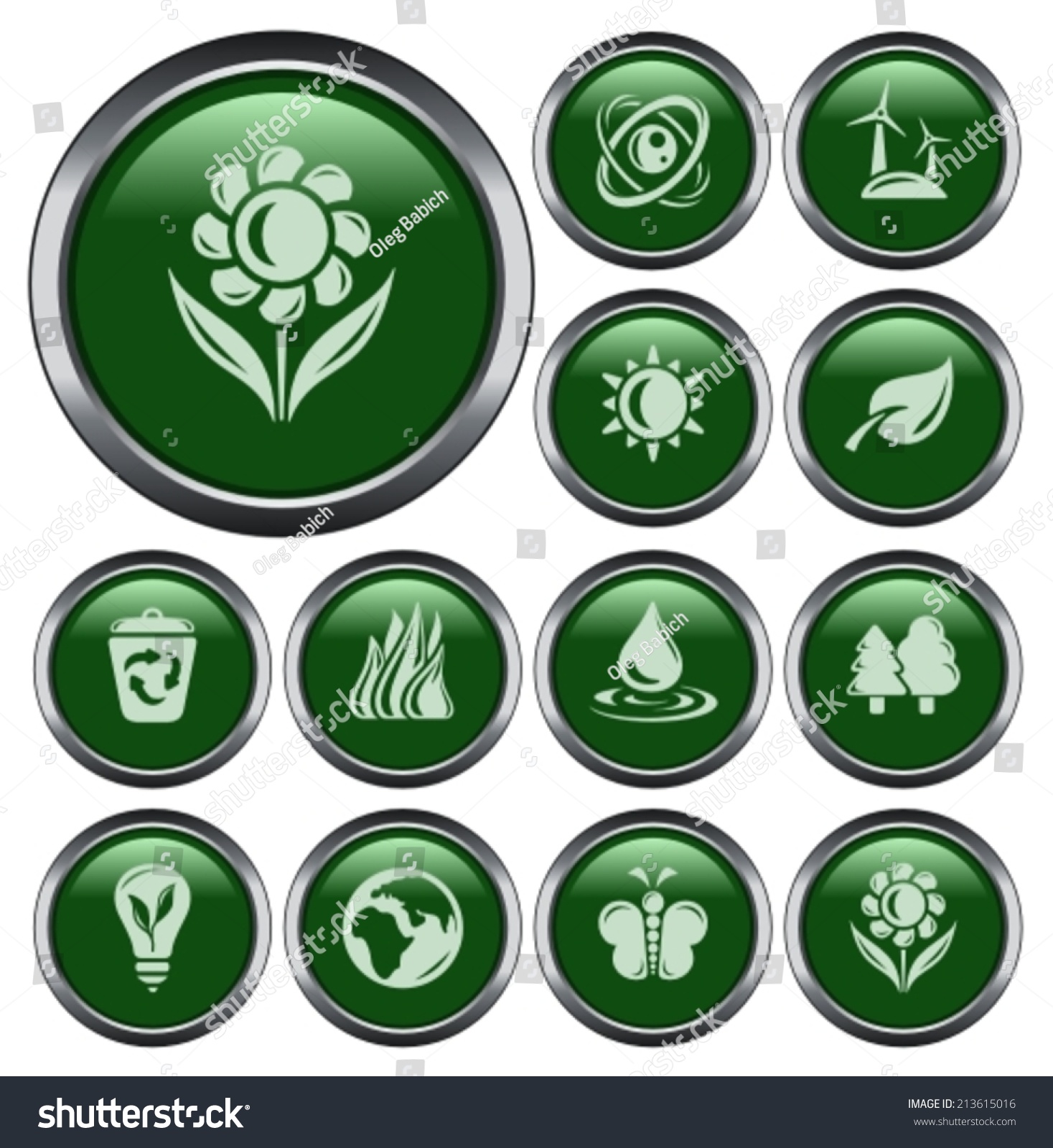 Environment Button Set Stock Vector (Royalty Free) 213615016 | Shutterstock
