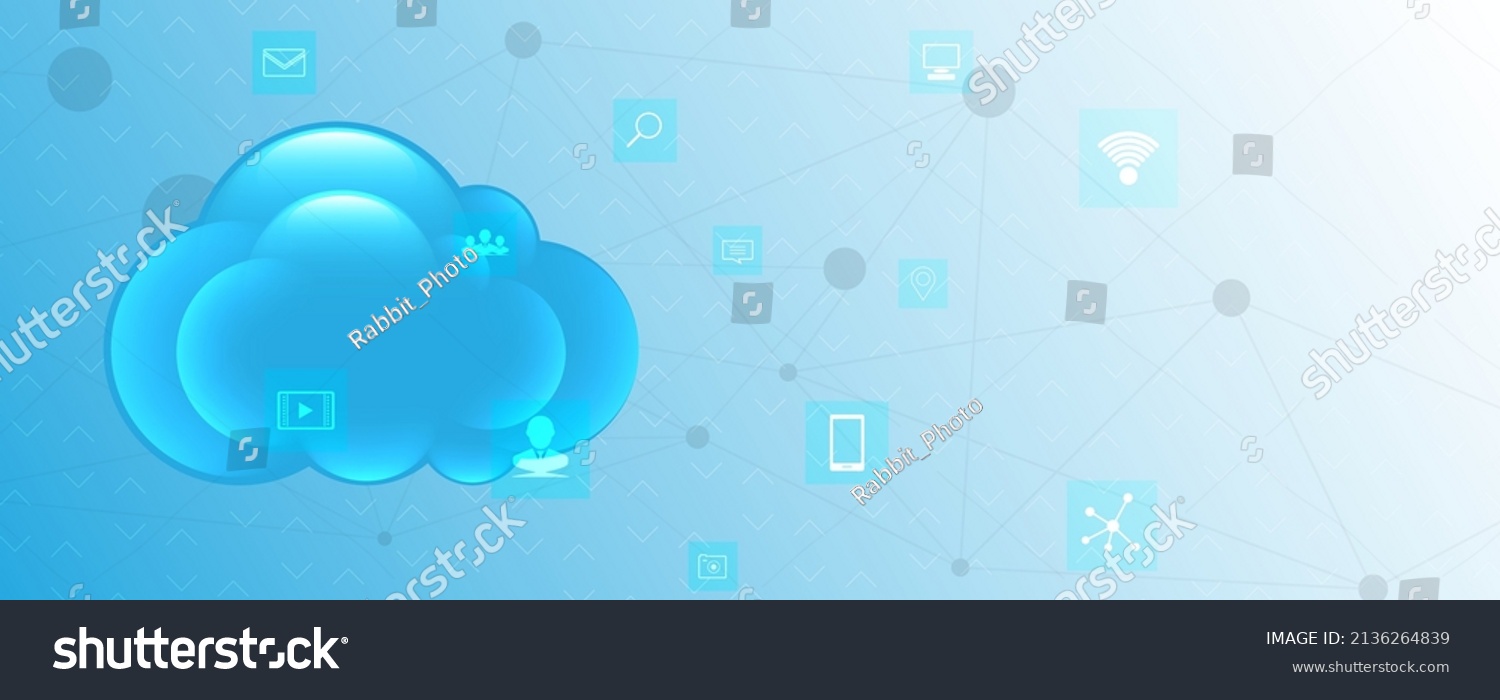 Cloud Computing Storage Technology Background Cloud Stock Vector ...