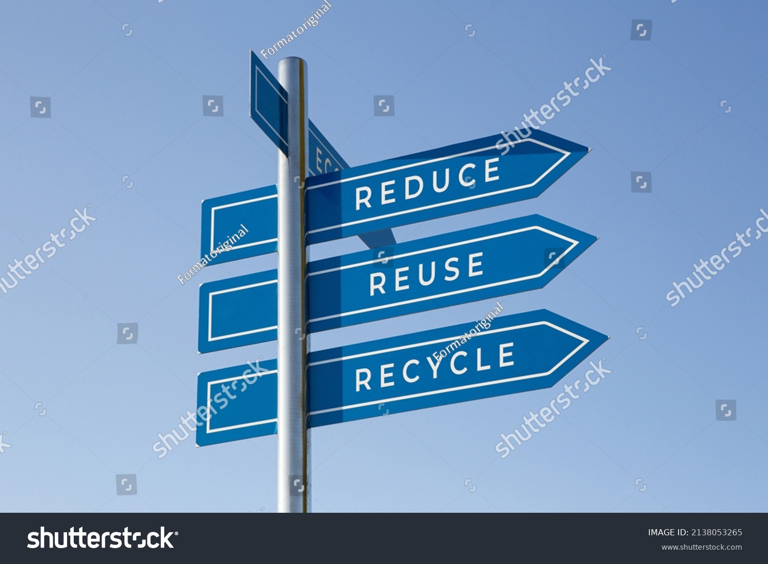 Reduce Reuse Recycle Words On Signpost Stock Photo 2138053265 ... Reduce Reuse Recycle Words On Signpost Stock Photo 2138053265 ...