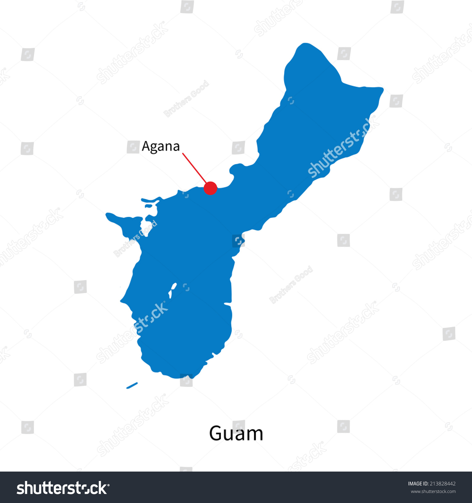 Detailed Vector Map Guam Capital City Stock Vector (Royalty Free ... Detailed Vector Map Guam Capital City Stock Vector (Royalty Free ...