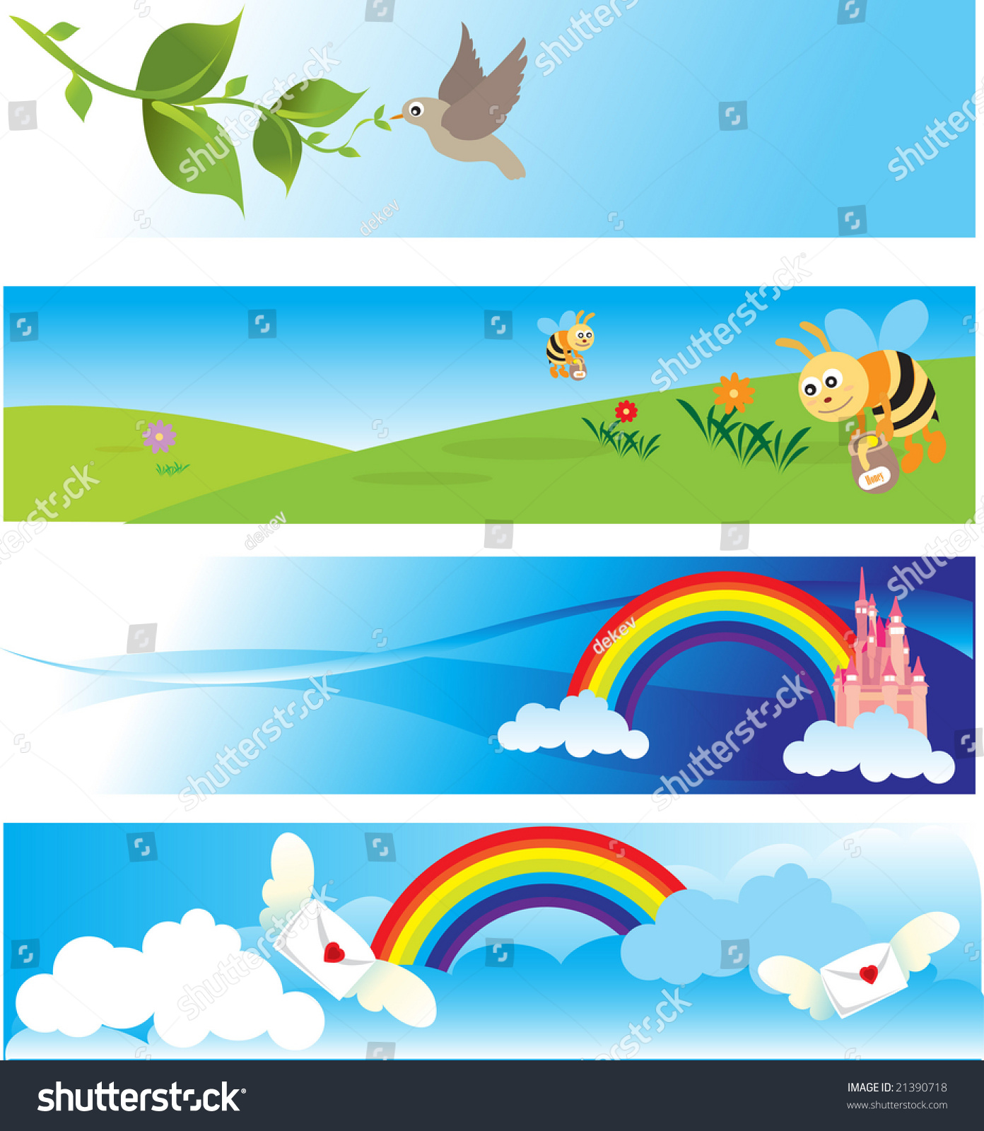 Multiple Banners Stock Vector (Royalty Free) 21390718 | Shutterstock