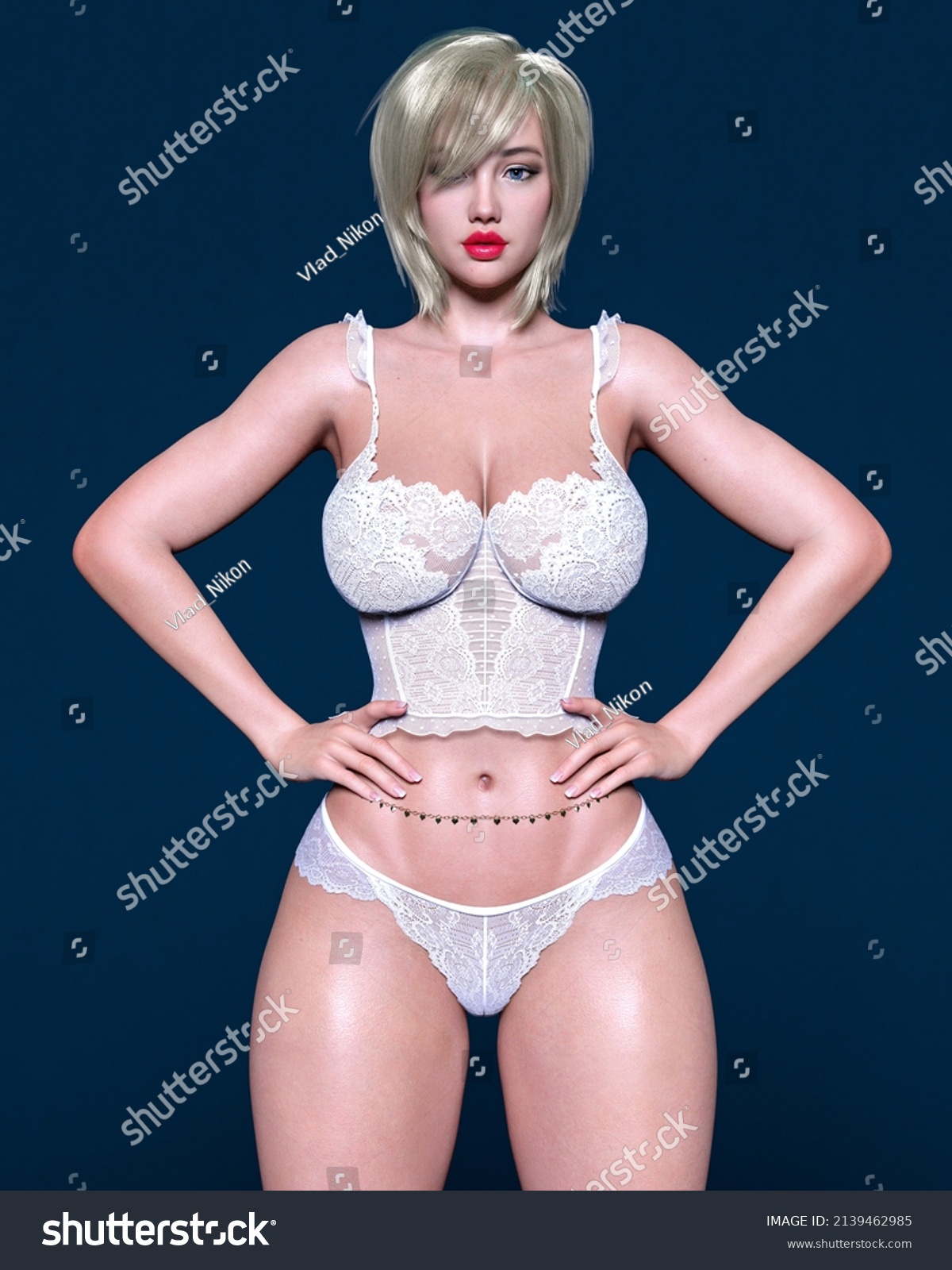 Beautiful Sexy Woman White Lace Lingerieintimate Stock Illustration 2139462985 Shutterstock