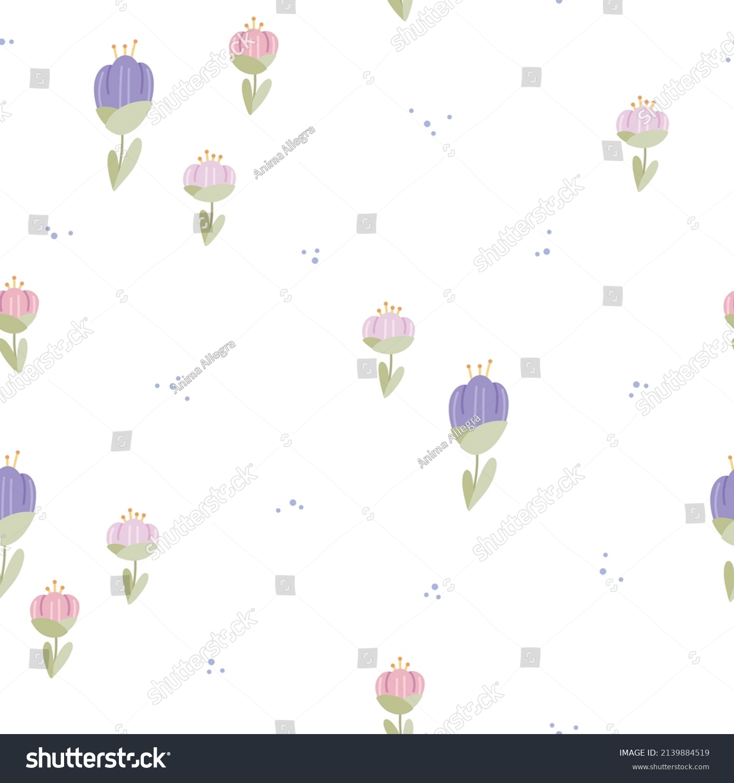 Seamless Vector Pattern Cute Hand Drawn Stock Vector Royalty Free
