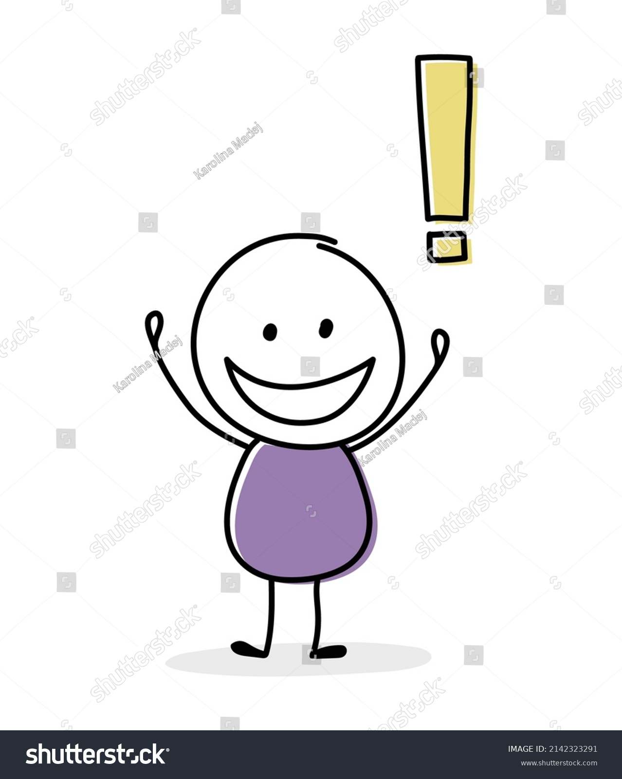 Happy Cartoon Businessman Exclamation Mark Icon Stock Vector (Royalty ... Happy Cartoon Businessman Exclamation Mark Icon Stock Vector (Royalty ...