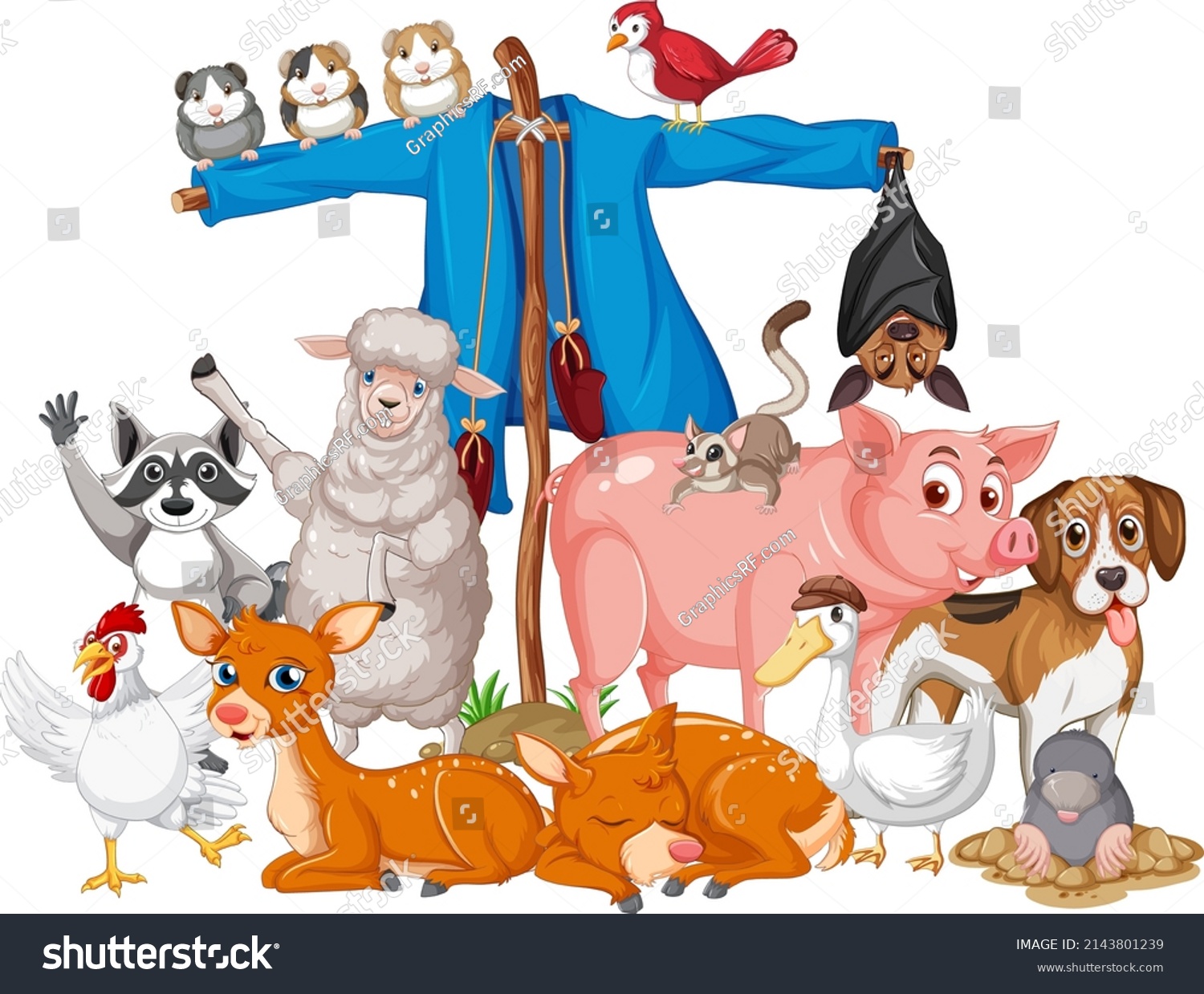 Different Types Farm Animals Illustration Stock Vector (Royalty Free ... Different Types Farm Animals Illustration Stock Vector (Royalty Free ...
