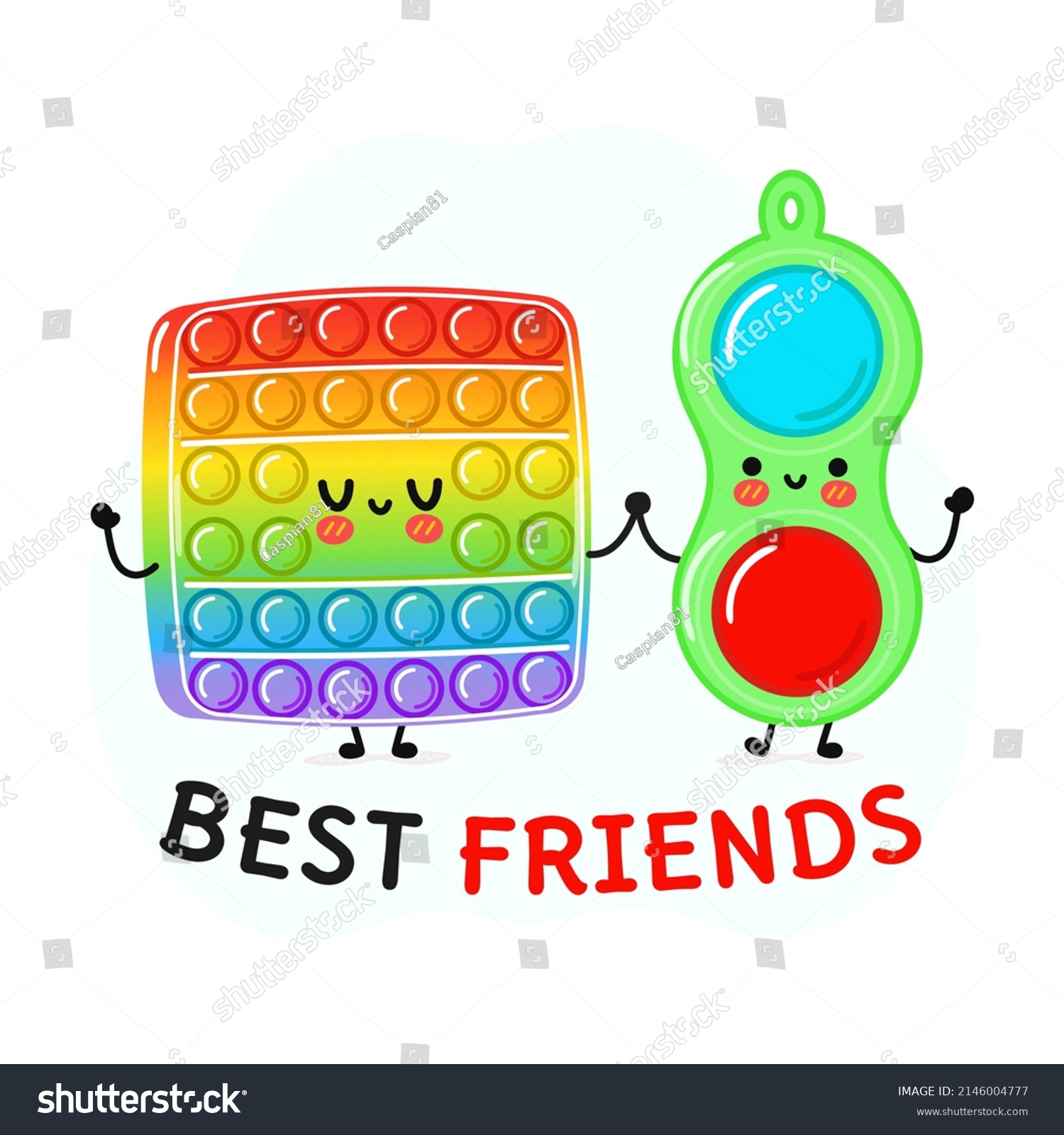 Card Funny Cute Happy Pop Simple Stock Vector Royalty Free 2146004777 Shutterstock