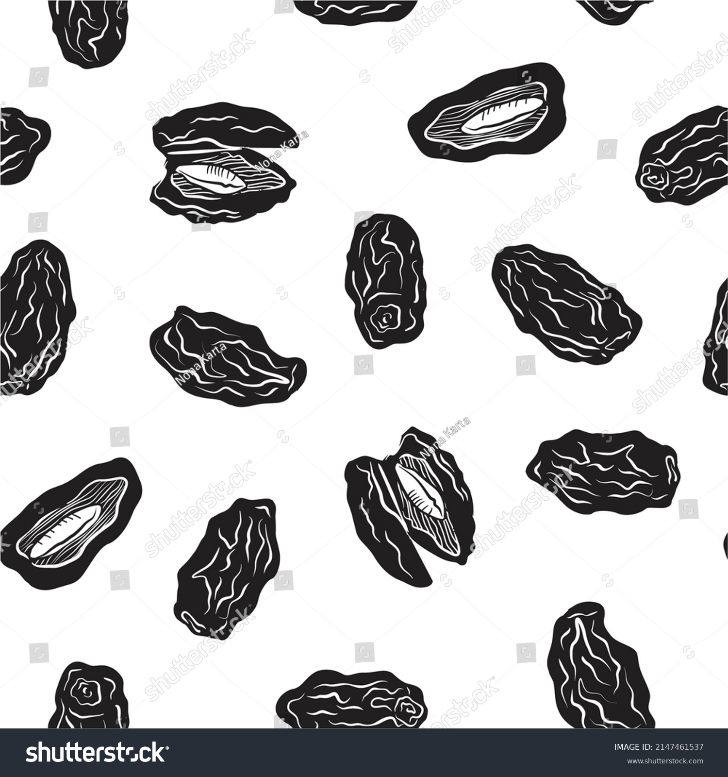 Dates Pattern Seamless Dates Fruit Pattern Stock Vector (Royalty Free ...
