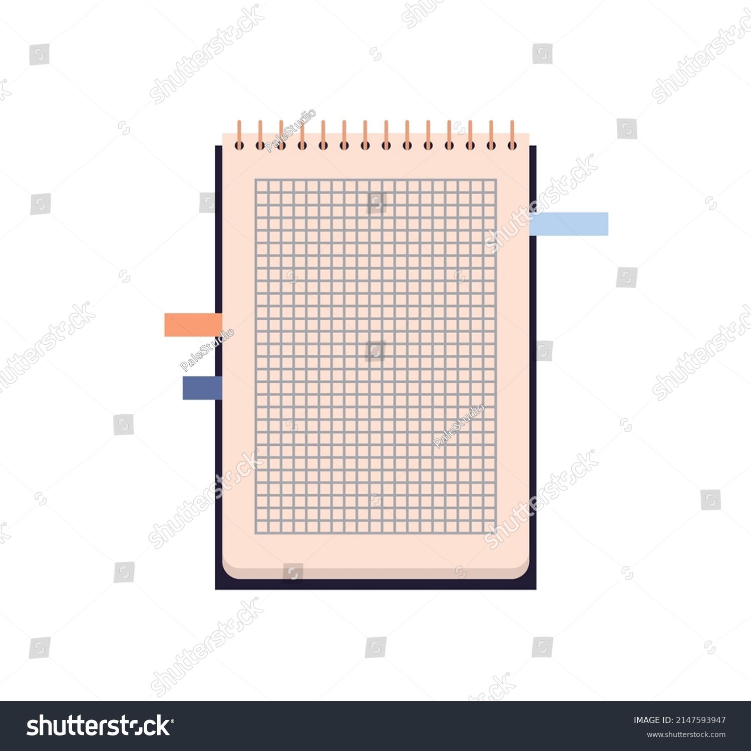 Notebook Planning Pages Notepad Flat Vector Stock Vector (Royalty Free ...