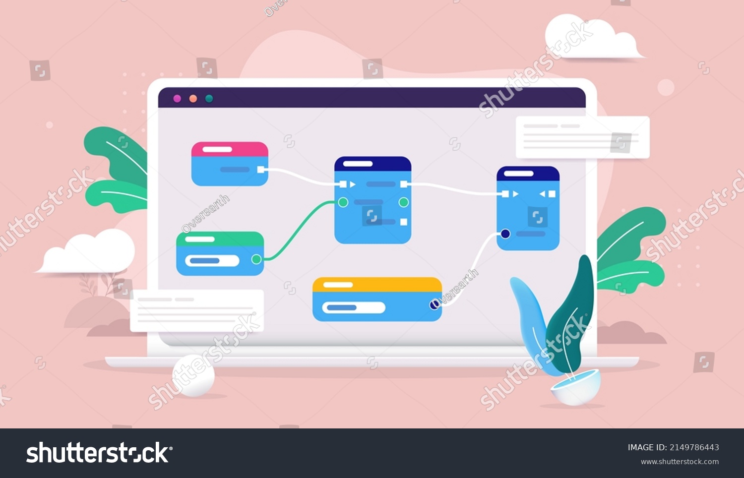 Visual Scripting Computer Node Based Programming Stock Vector (Royalty ... Visual Scripting Computer Node Based Programming Stock Vector (Royalty ...