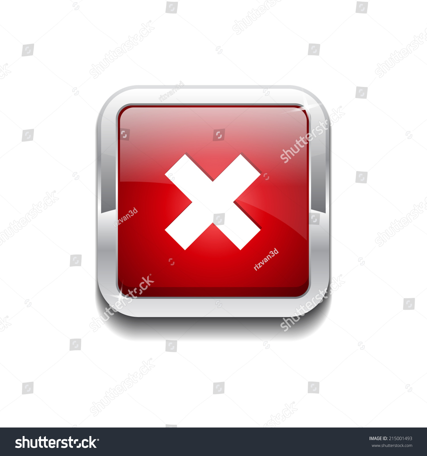 Cross Rounded Rectangular Red Vector Web Stock Vector (Royalty Free ...