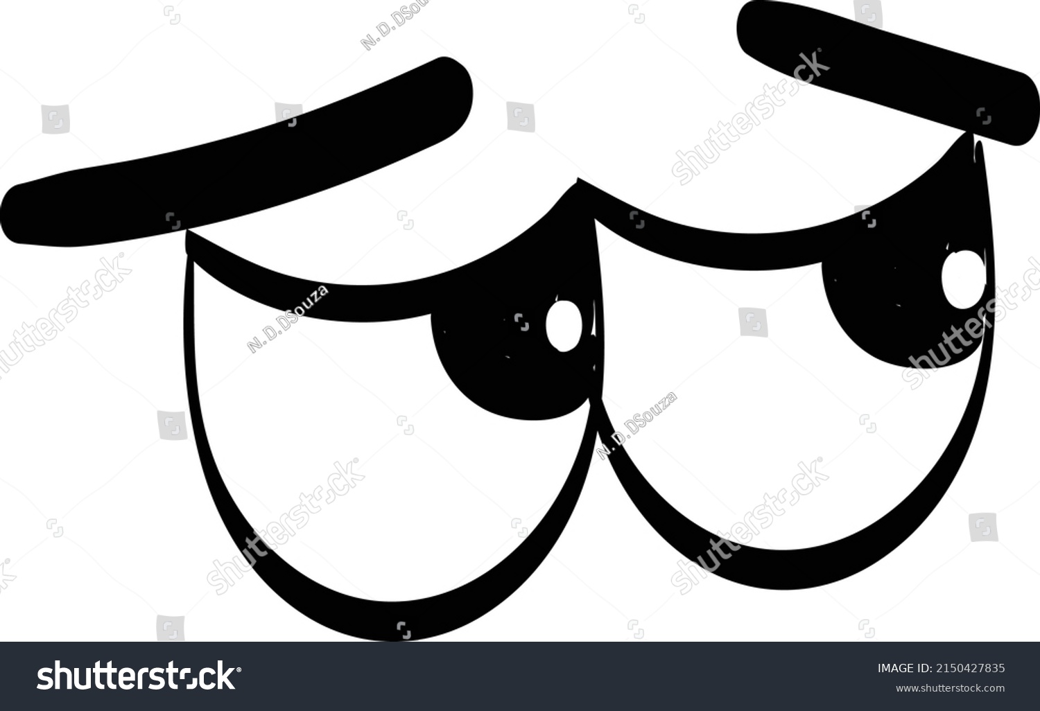 Cute Face Expressions Print Use Stickers Stock Vector Royalty Free 2150427835 Shutterstock