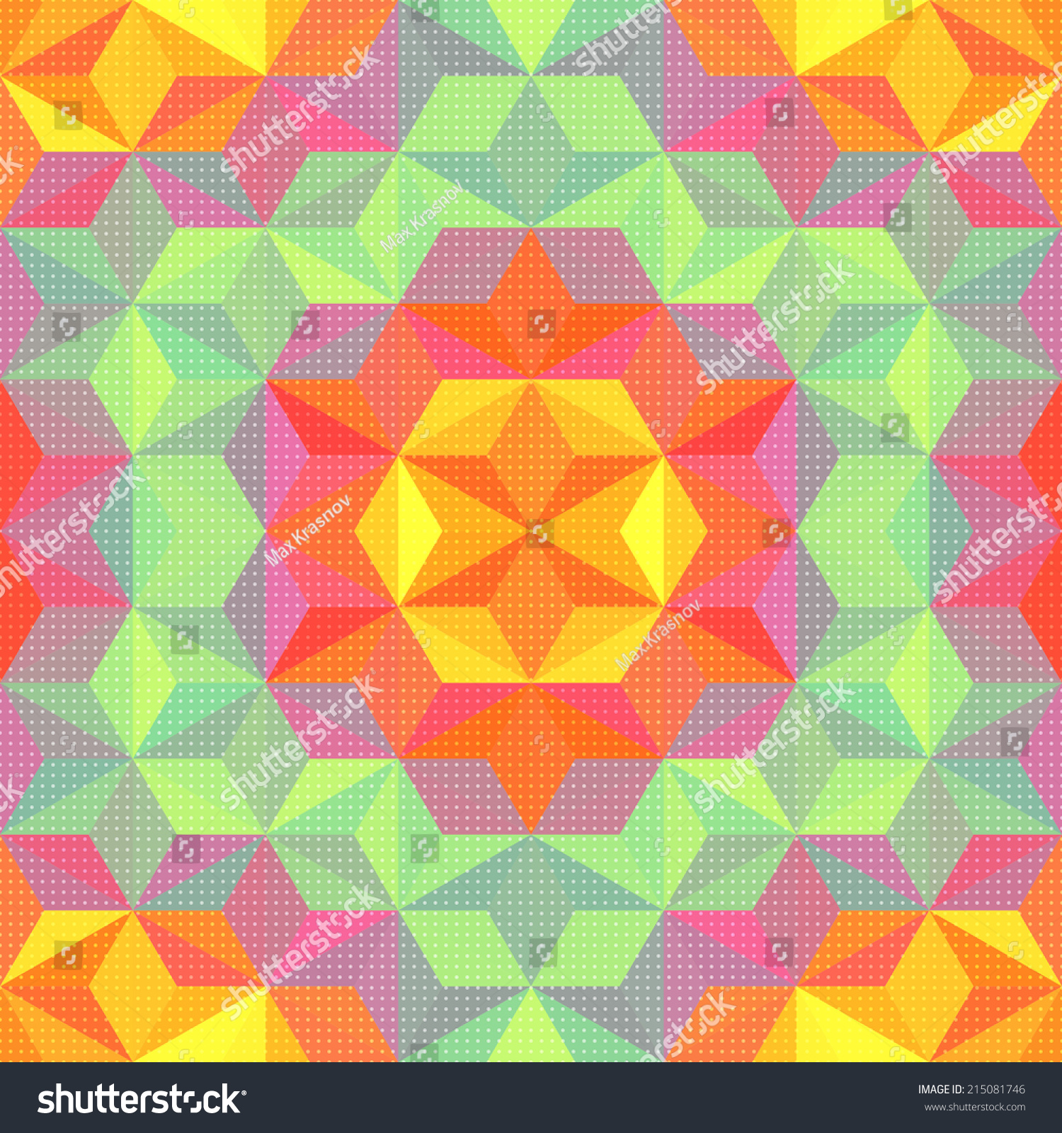 Vector Psychedelic Pattern Stock Vector (Royalty Free) 215081746 ...