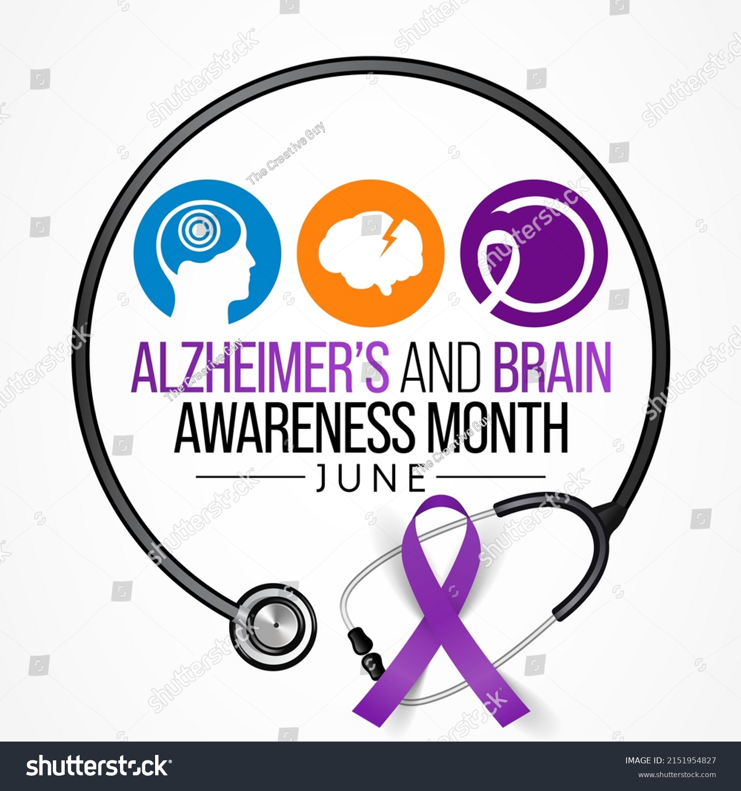 Alzheimers Brain Awareness Month Observed Every Stock Vector (Royalty Free) 2151954827 ...