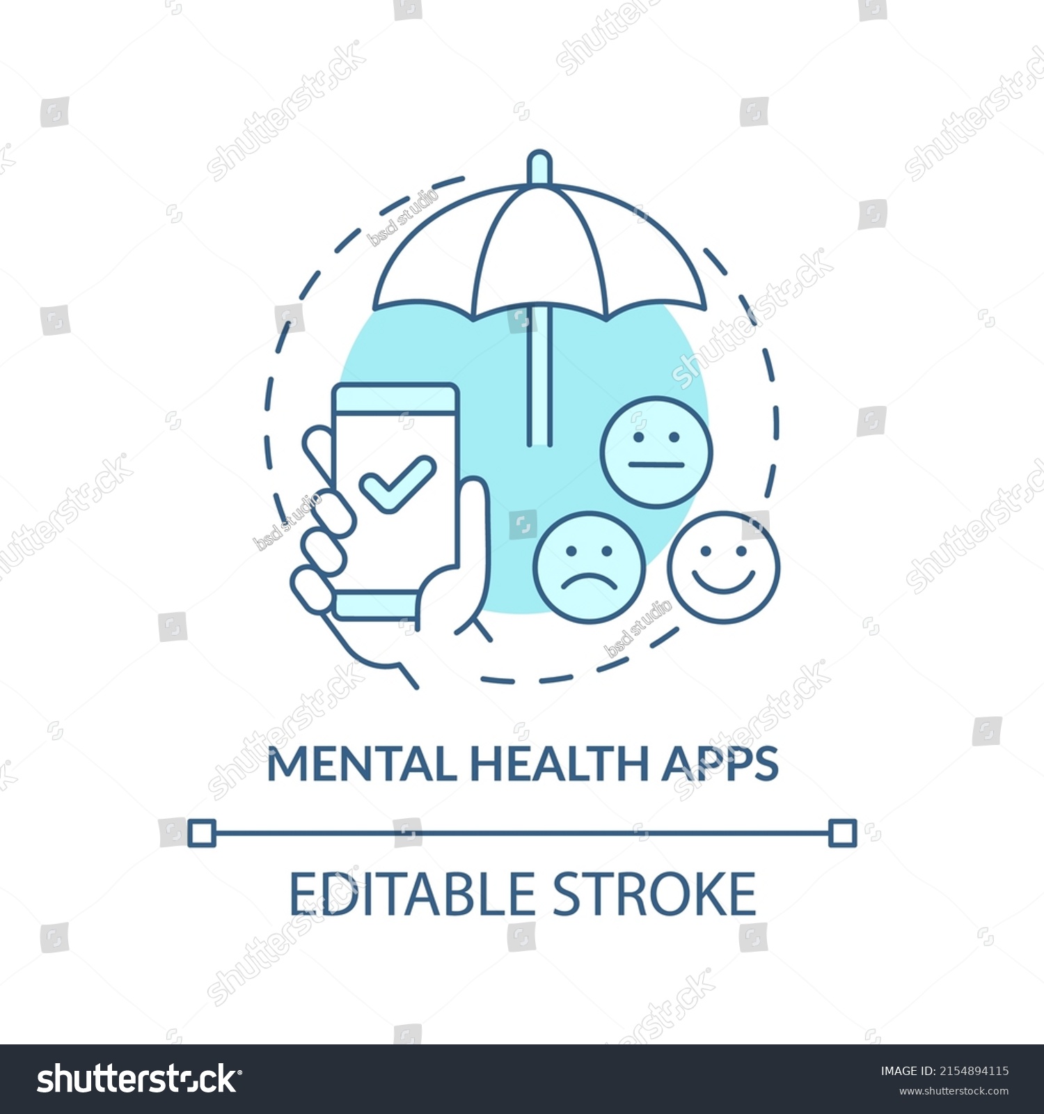Mental Health Apps Turquoise Concept Icon Stock Vector (Royalty Free ... Mental Health Apps Turquoise Concept Icon Stock Vector (Royalty Free ...