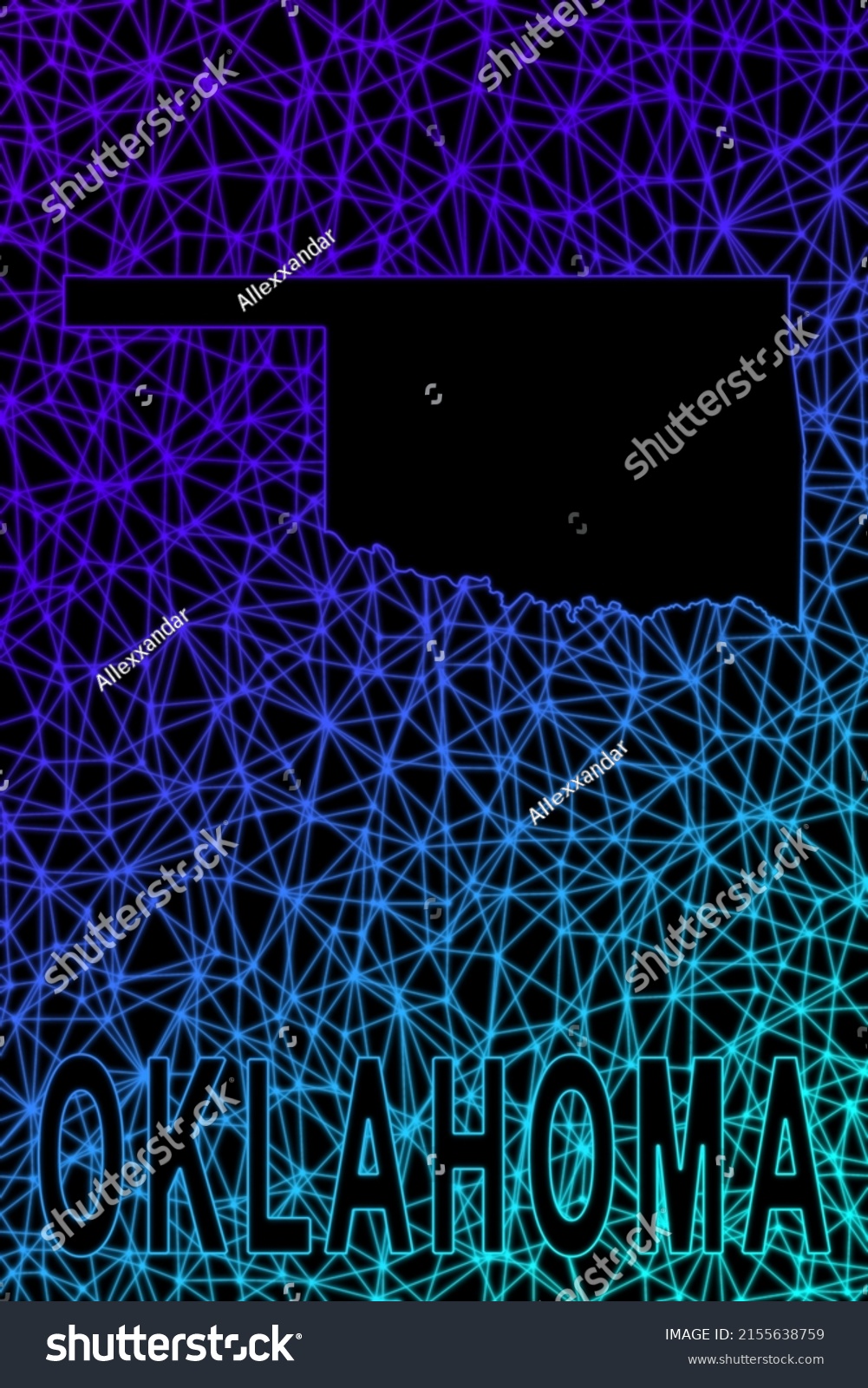 Map Oklahoma Polygonal Mesh Line Map Stock Illustration 2155638759 ... Map Oklahoma Polygonal Mesh Line Map Stock Illustration 2155638759 ...