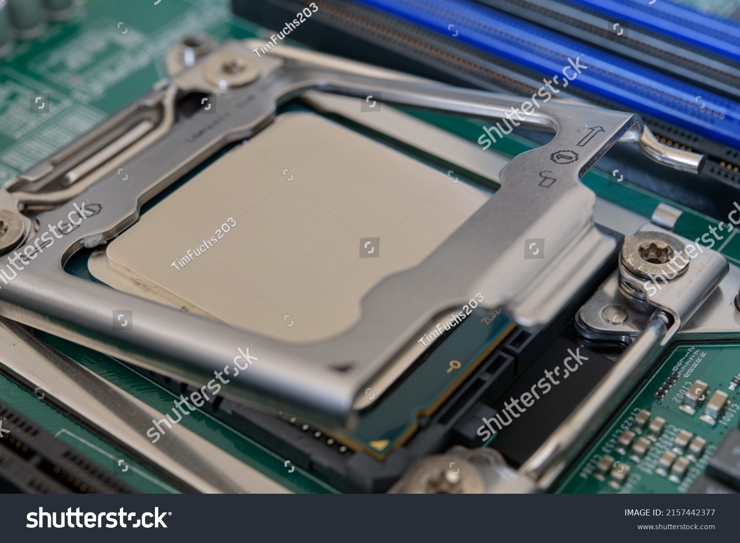 Cpu Short Central Processing Unit Close Stock Photo 2157442377 ...
