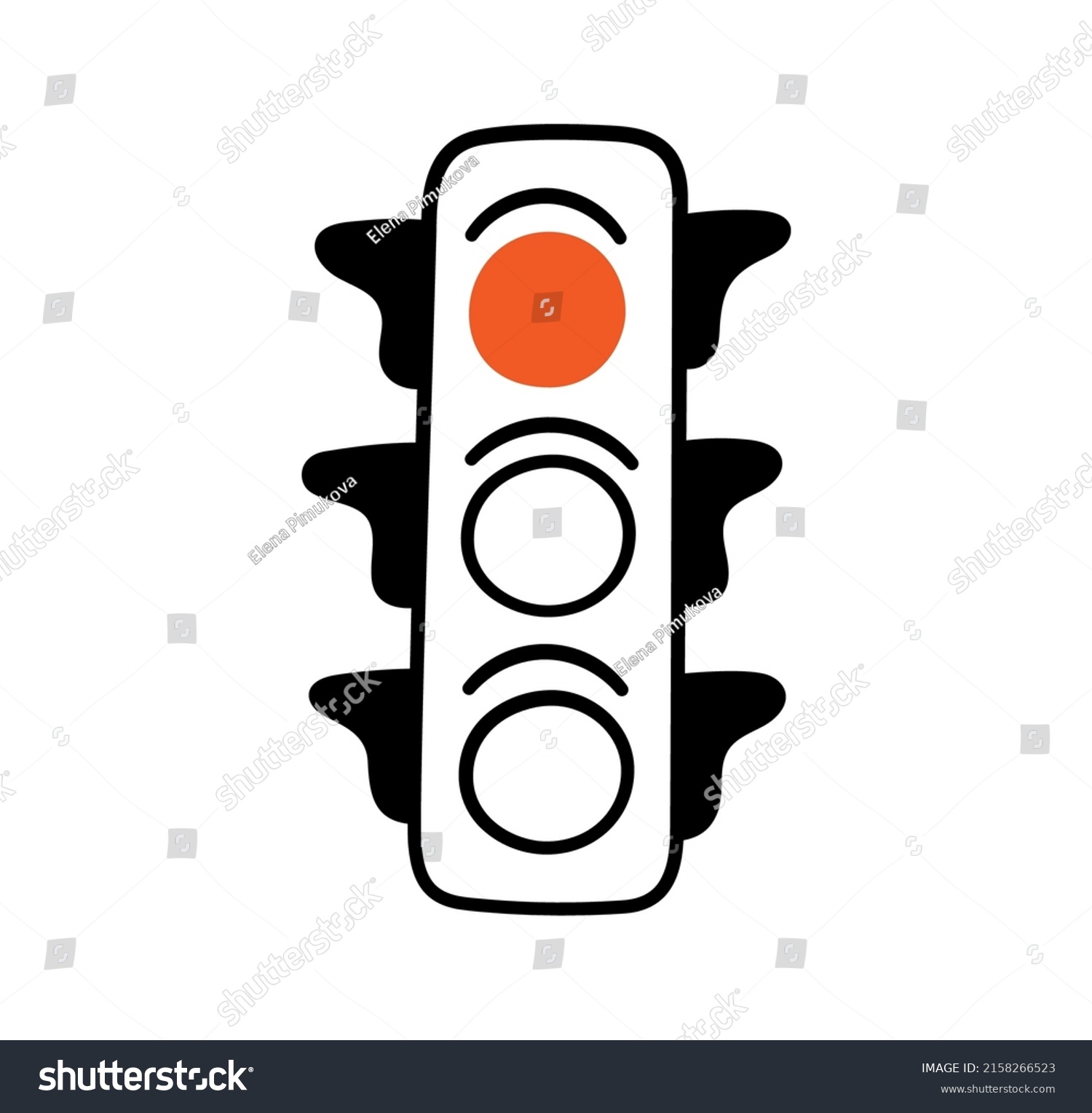 Hand Drawn Traffic Light Red Stop Stock Vector (Royalty Free ... Hand Drawn Traffic Light Red Stop Stock Vector (Royalty Free ...