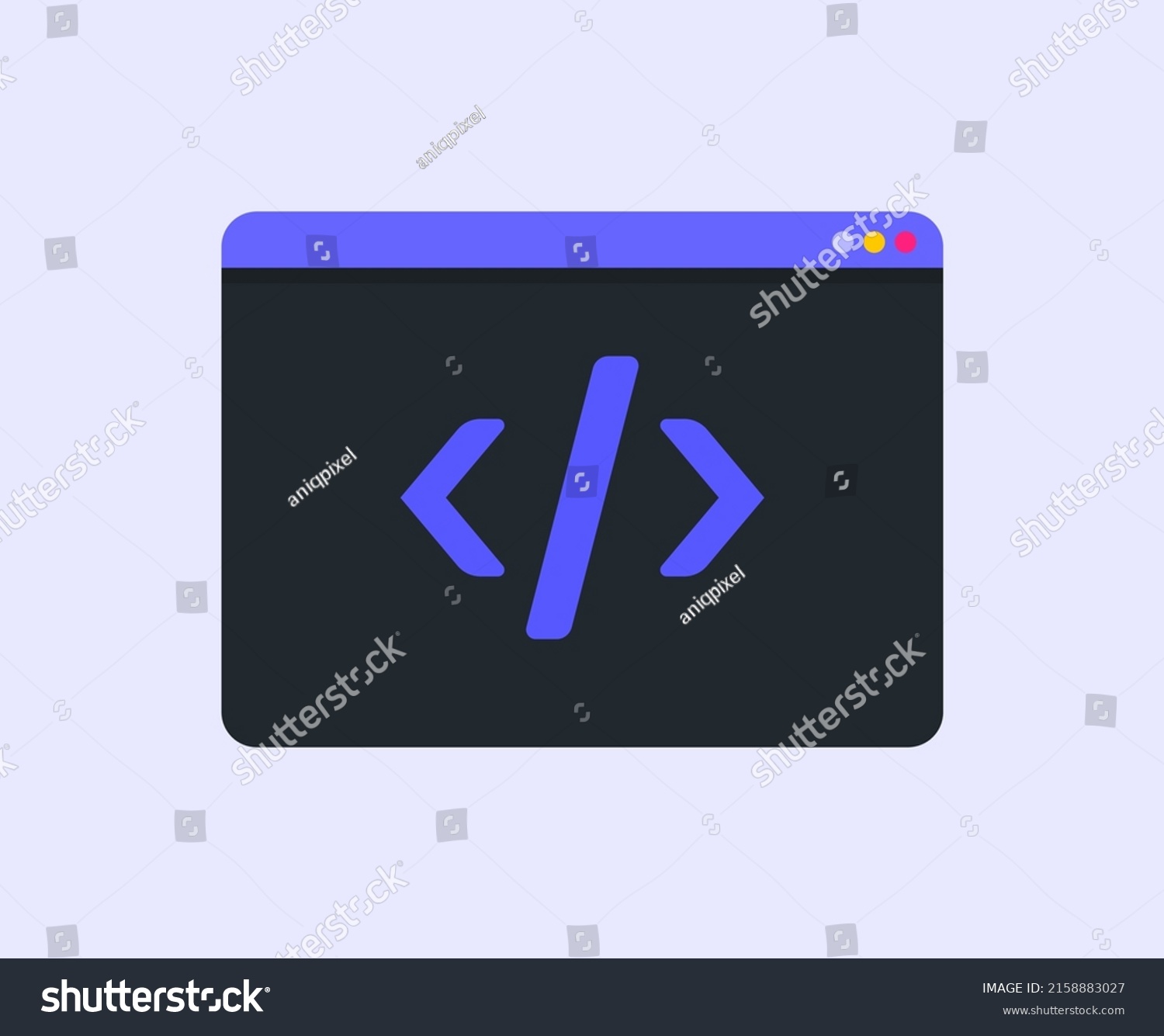 Coding Programming Terminal Prompt Icon Vector Stock Vector Royalty