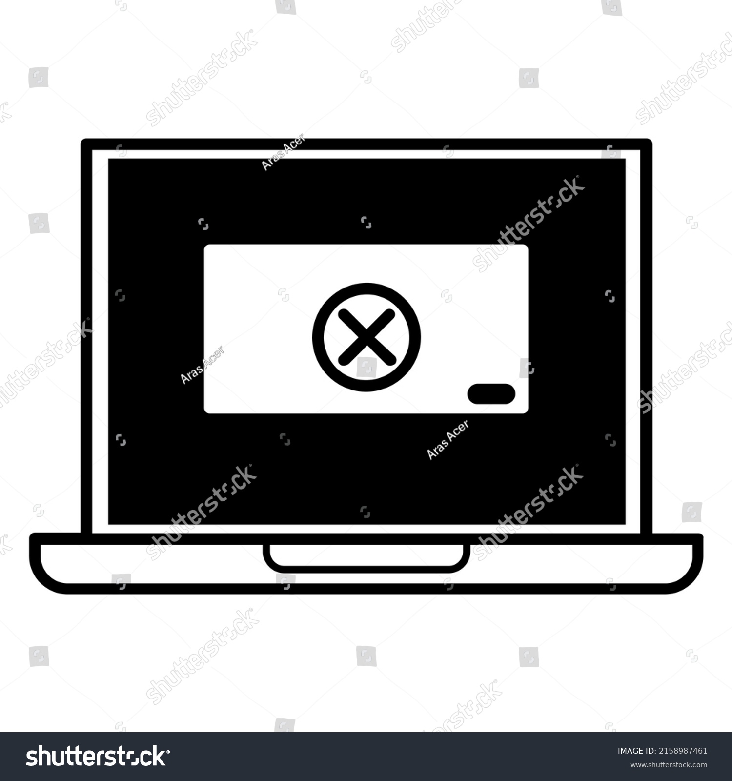 Computer Malfunction Software Errors Stock Vector (Royalty Free ...