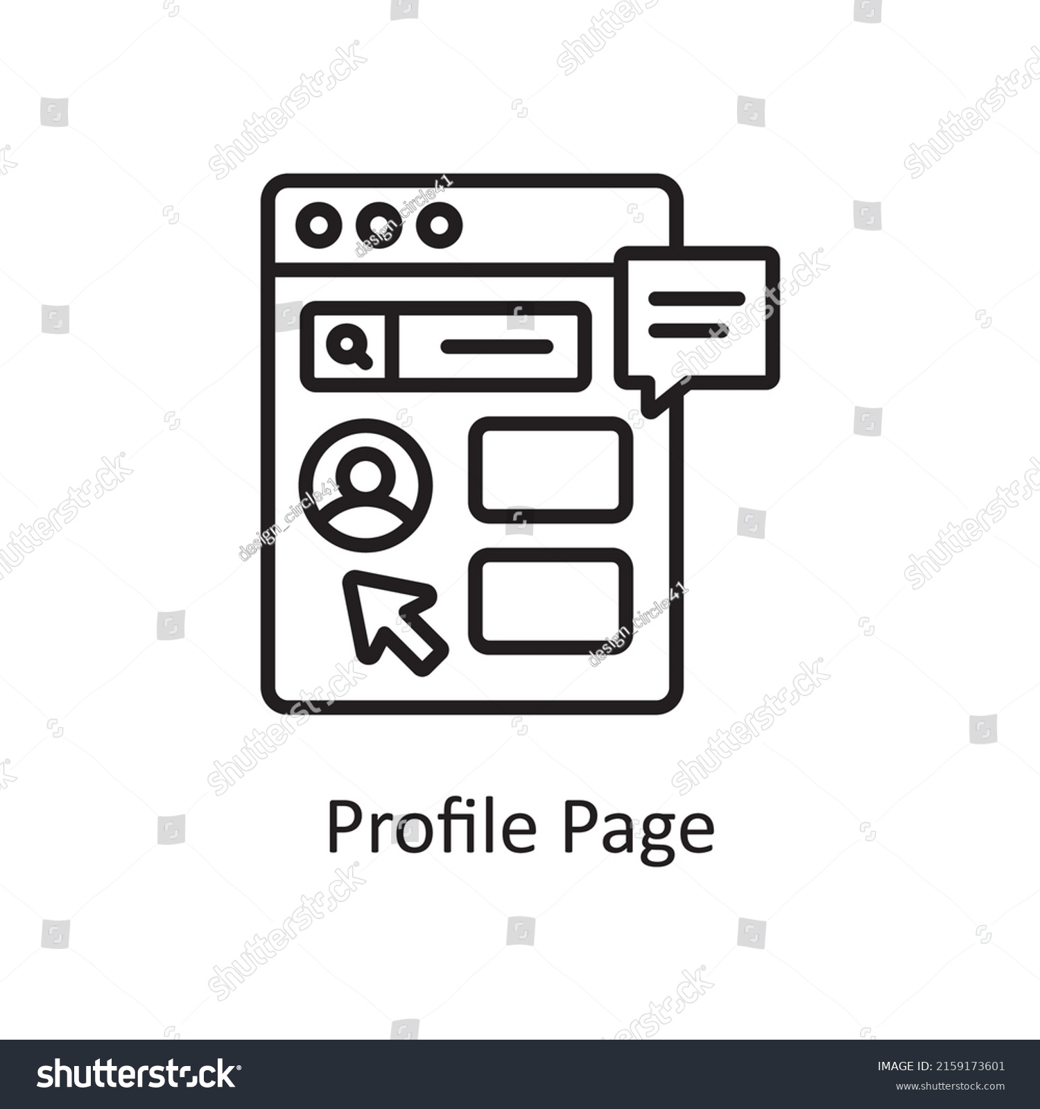 Profile Page Vector Outline Icon Design Stock Vector (Royalty Free ... Profile Page Vector Outline Icon Design Stock Vector (Royalty Free ...