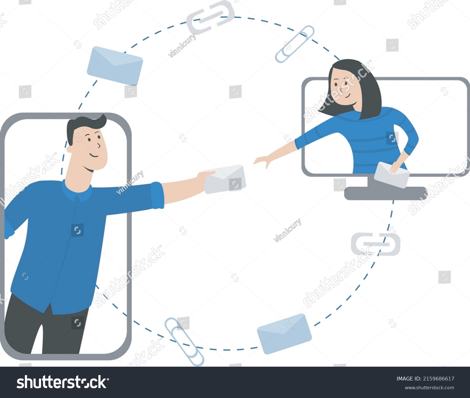 Sending Email Through Devices Concept Illustration Stock Vector ... Sending Email Through Devices Concept Illustration Stock Vector ...