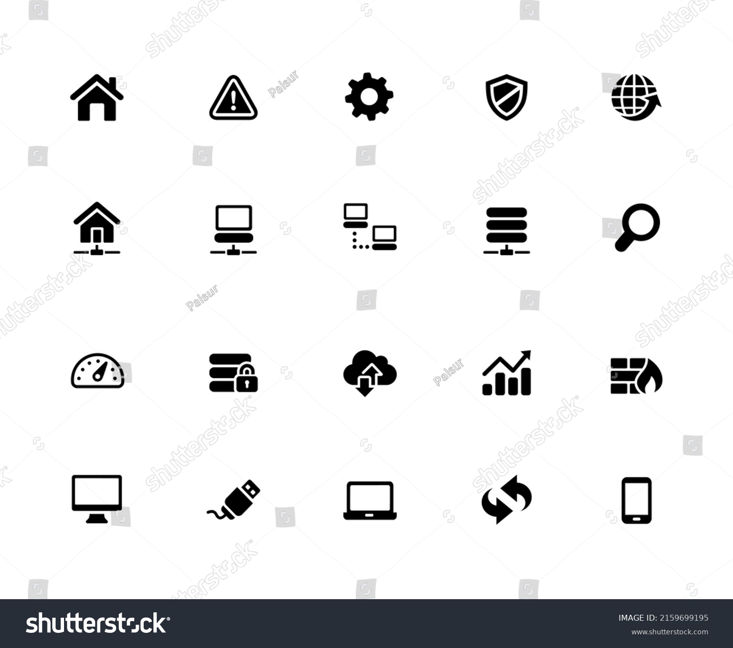 Developer Icon Set 32px Solid Stock Vector (Royalty Free) 2159699195 ...