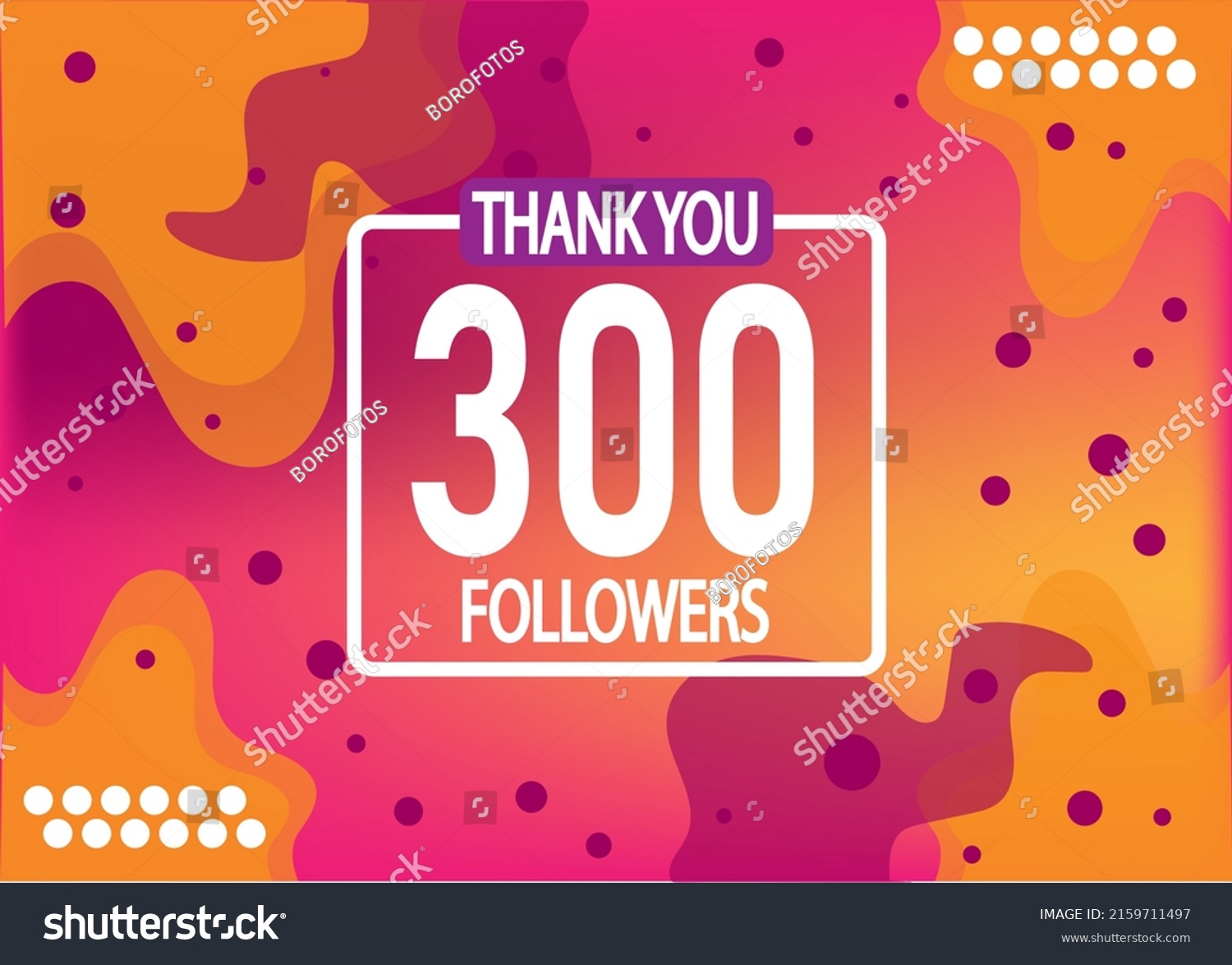 Thank You 300 Followers Vector Greeting Stock Vector (Royalty Free ...