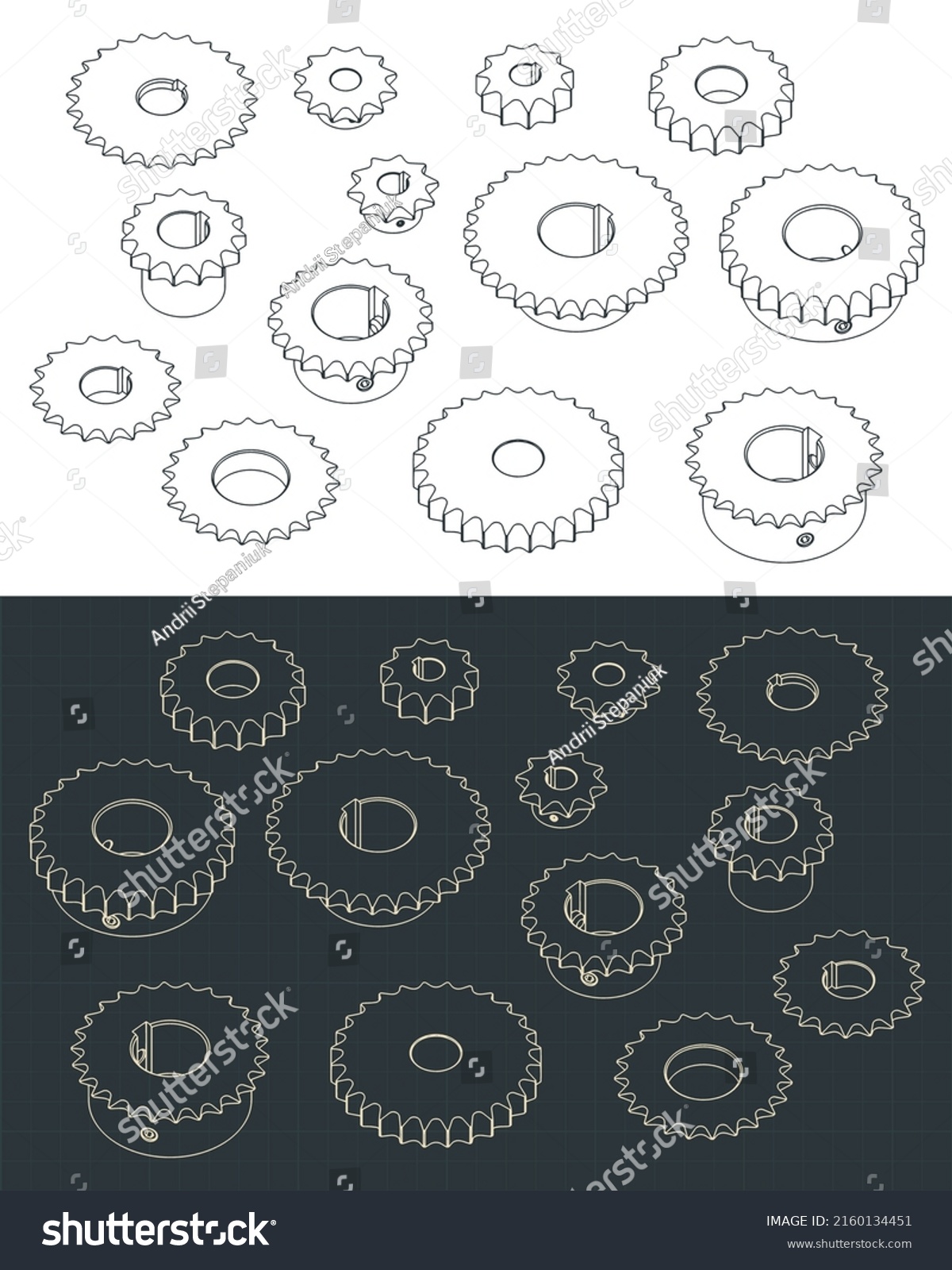 Stylized Vector Illustration Isometric Blueprints Different Stock ... Stylized Vector Illustration Isometric Blueprints Different Stock ...