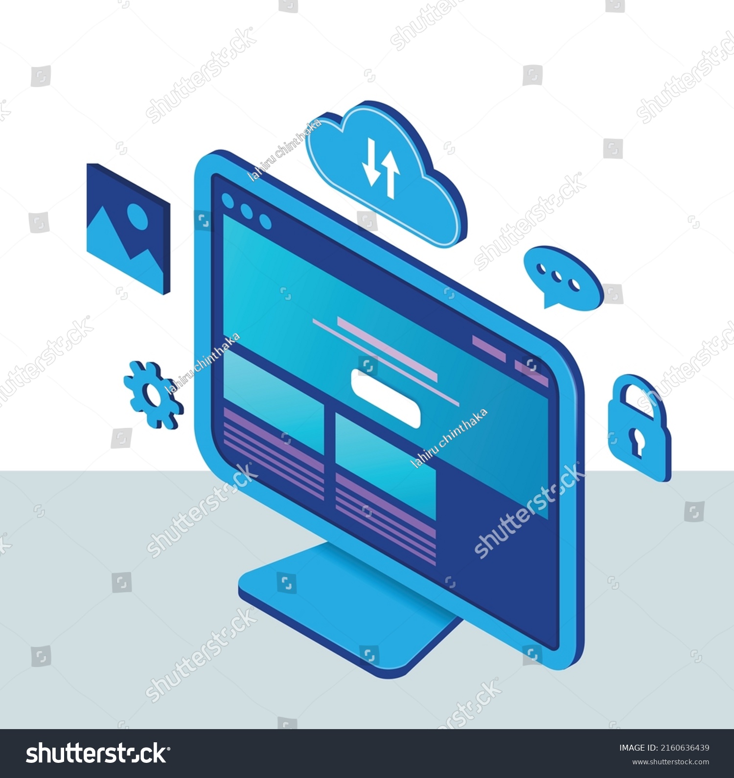 Computer Application Function Design Elements Modern Stock Vector ...
