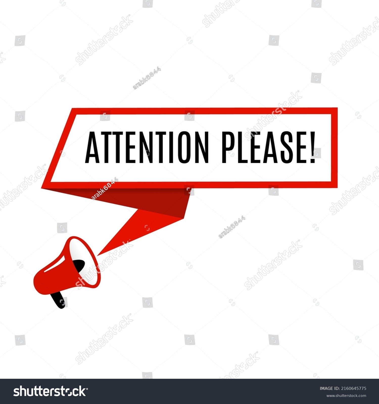 Attention Please Announcement Sign Megaphone Vector Stock Vector ... Attention Please Announcement Sign Megaphone Vector Stock Vector ...