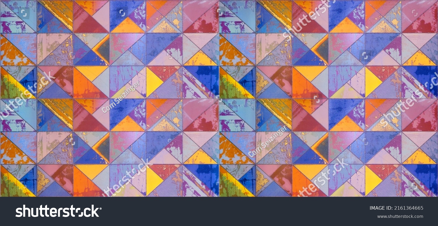 Abstract Colorful Triangular Cement Stone Mosaic Stock Photo 2161364665 ... Abstract Colorful Triangular Cement Stone Mosaic Stock Photo 2161364665 ...