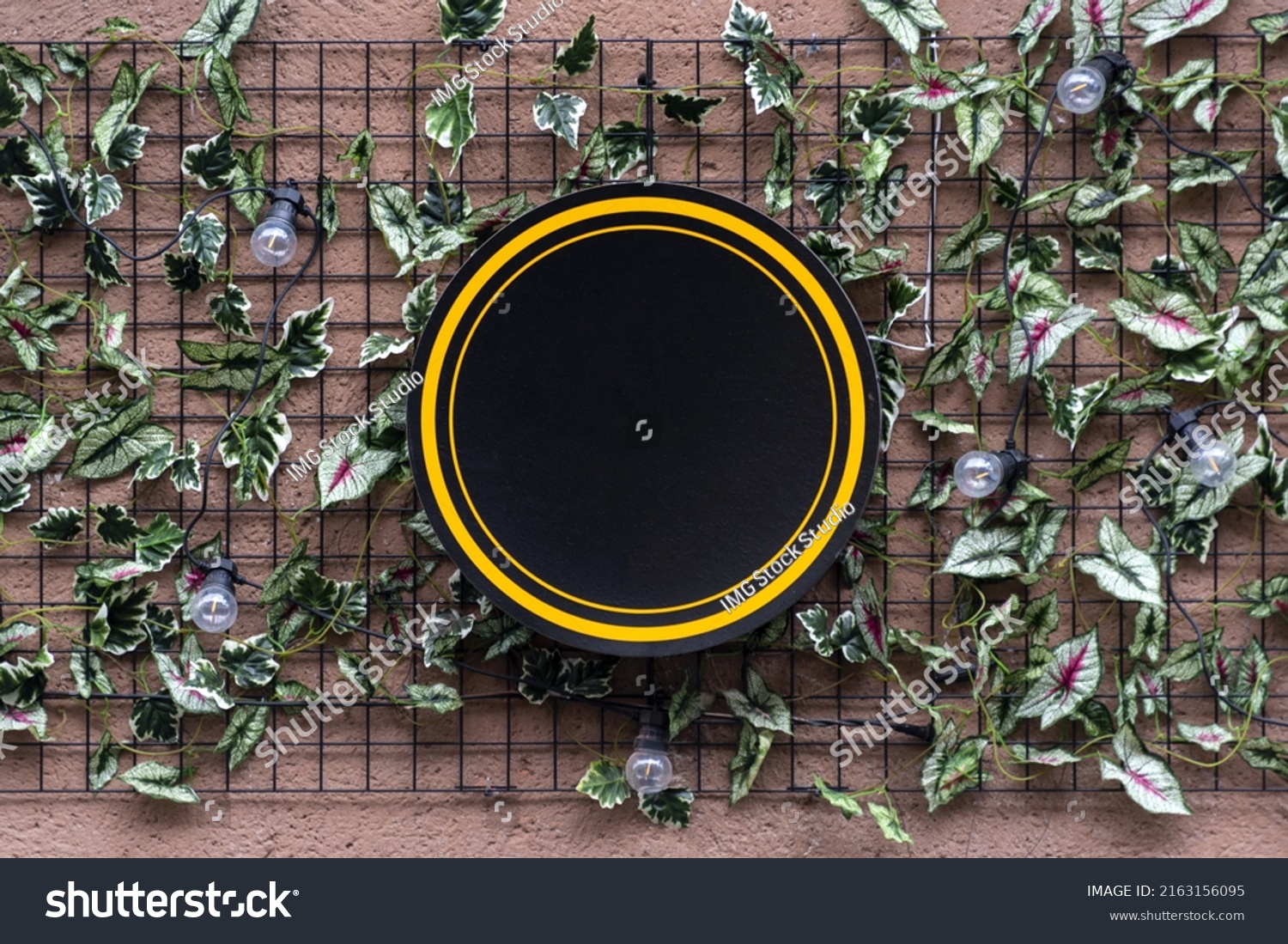 Blank Minimal Circular Shop Signboard Mockup Stock Photo 2163156095 ... Blank Minimal Circular Shop Signboard Mockup Stock Photo 2163156095 ...