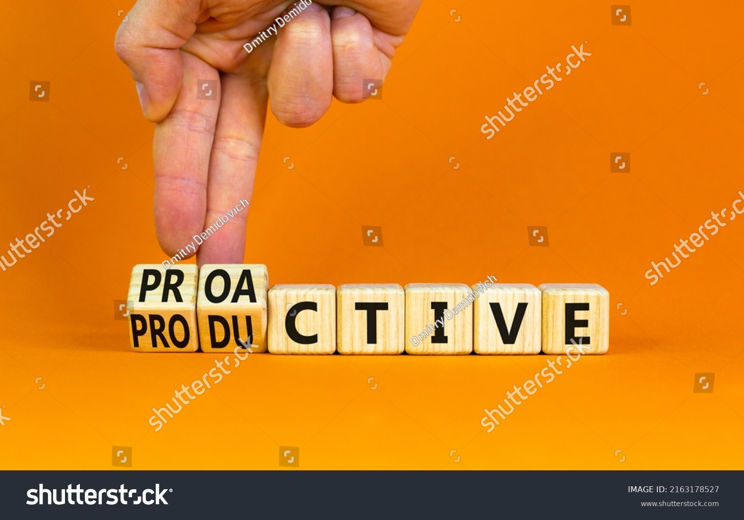 Proactive Productive Symbol Businessman Turns Cubes Stock Photo ... Proactive Productive Symbol Businessman Turns Cubes Stock Photo ...