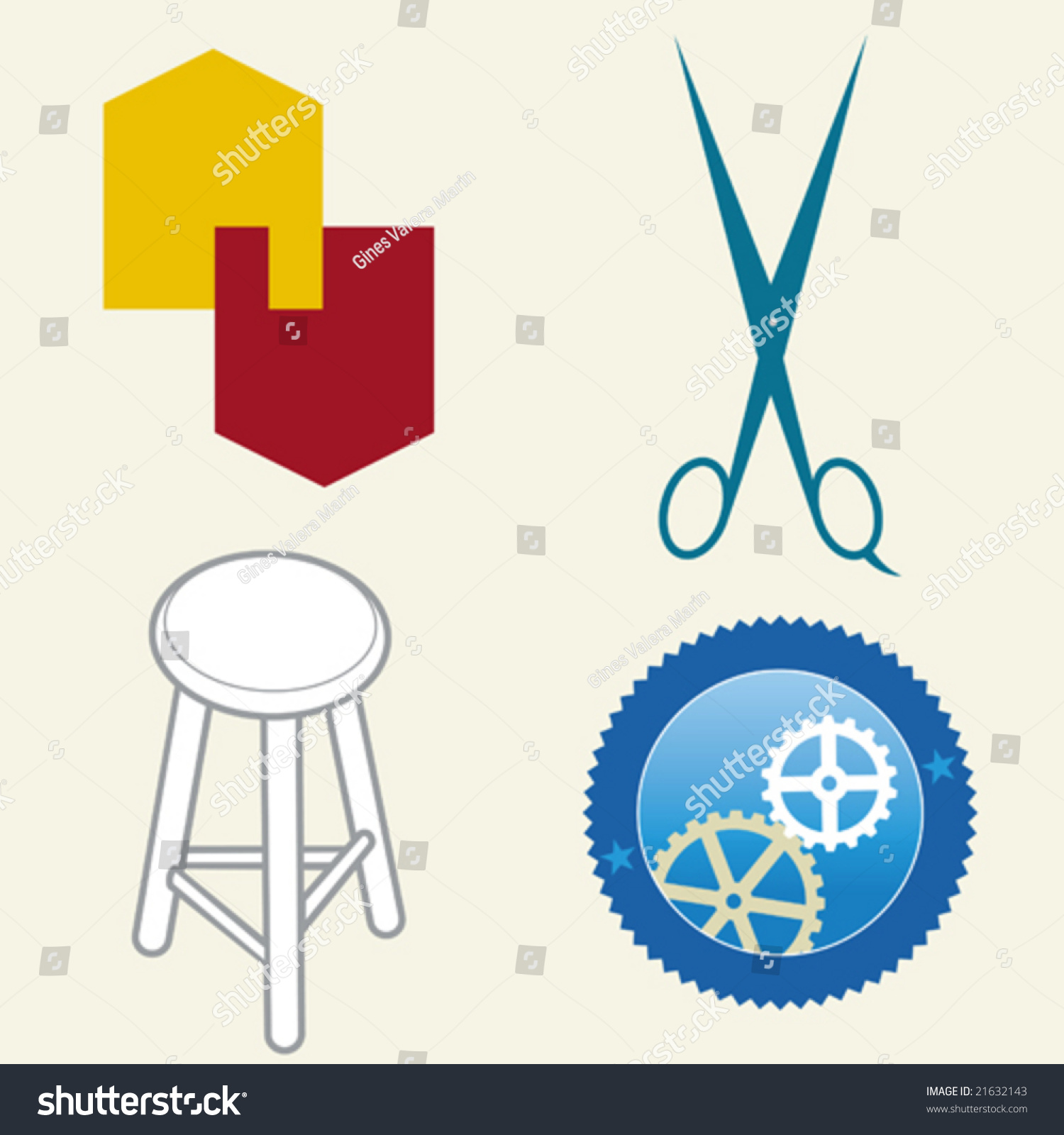 Four Miscelaneous Objects Vector Stock Vector (Royalty Free) 21632143 ...