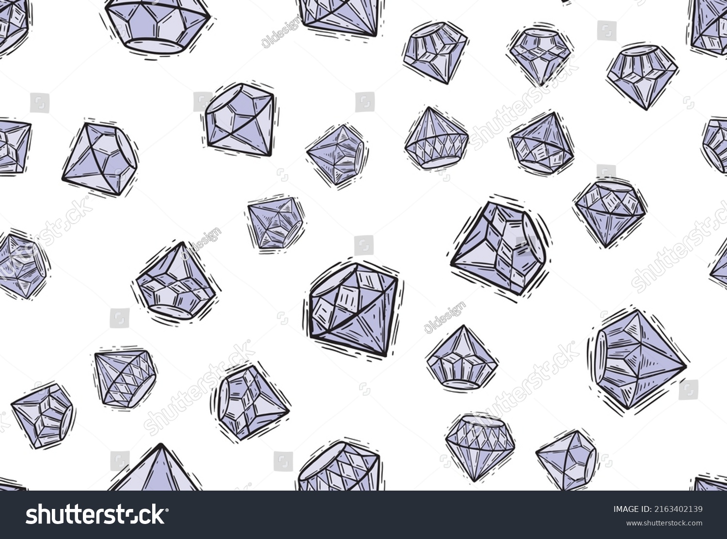 Hand Drawn Vector Crystal Pattern Stock Vector (Royalty Free ...